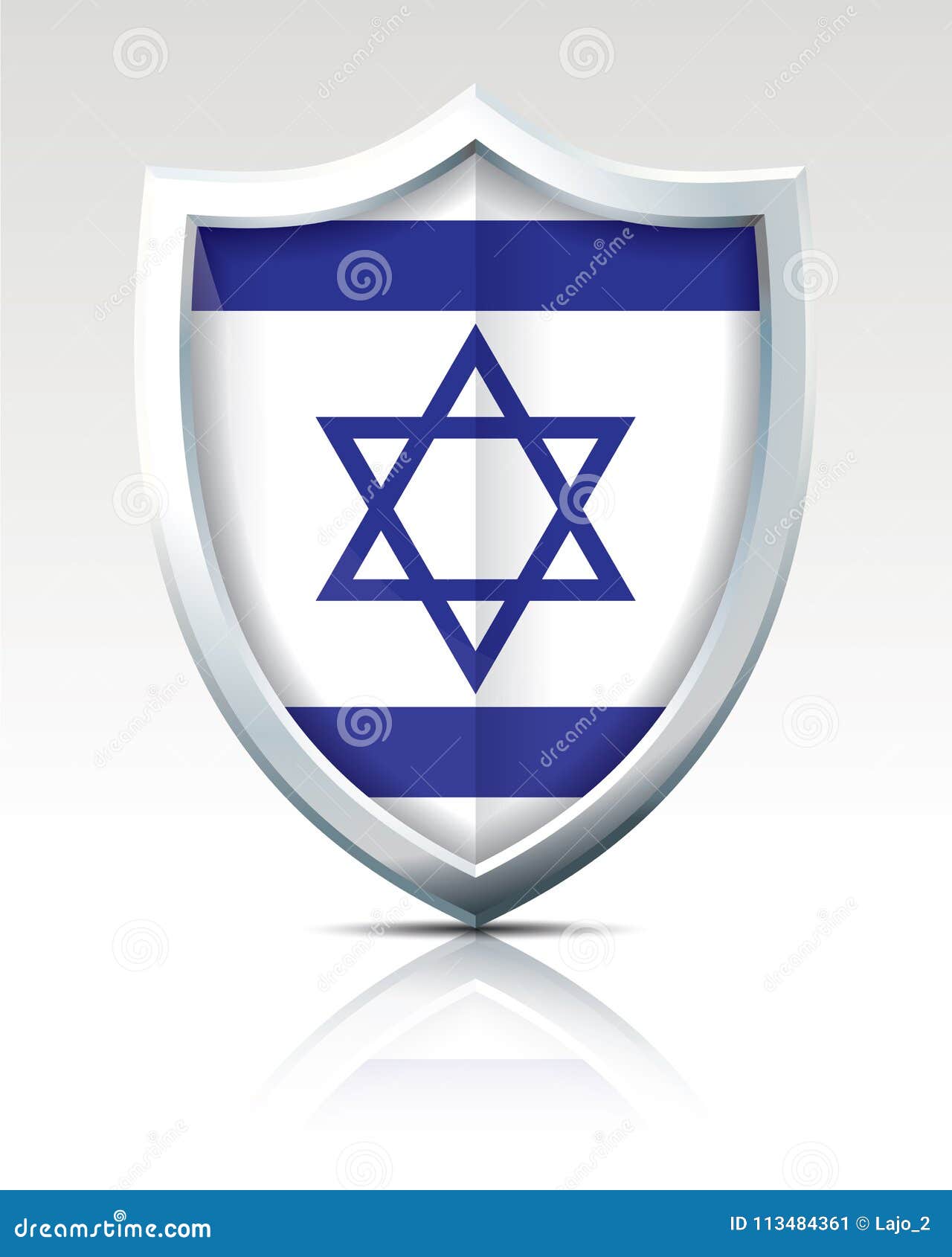 Shield with Flag of Israel stock vector. Illustration of government ...