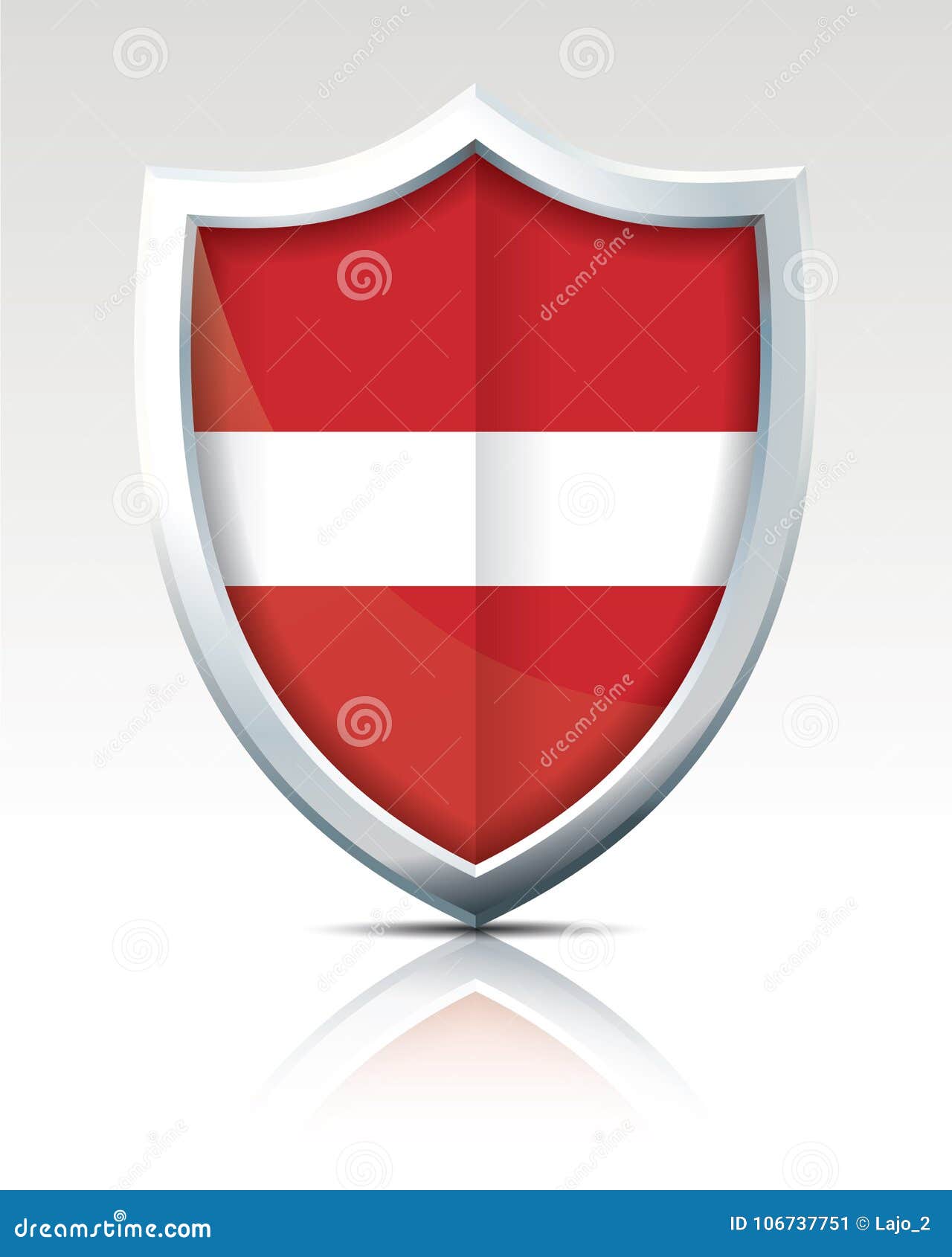 Shield with Flag of Latvia stock vector. Illustration of border - 106737751
