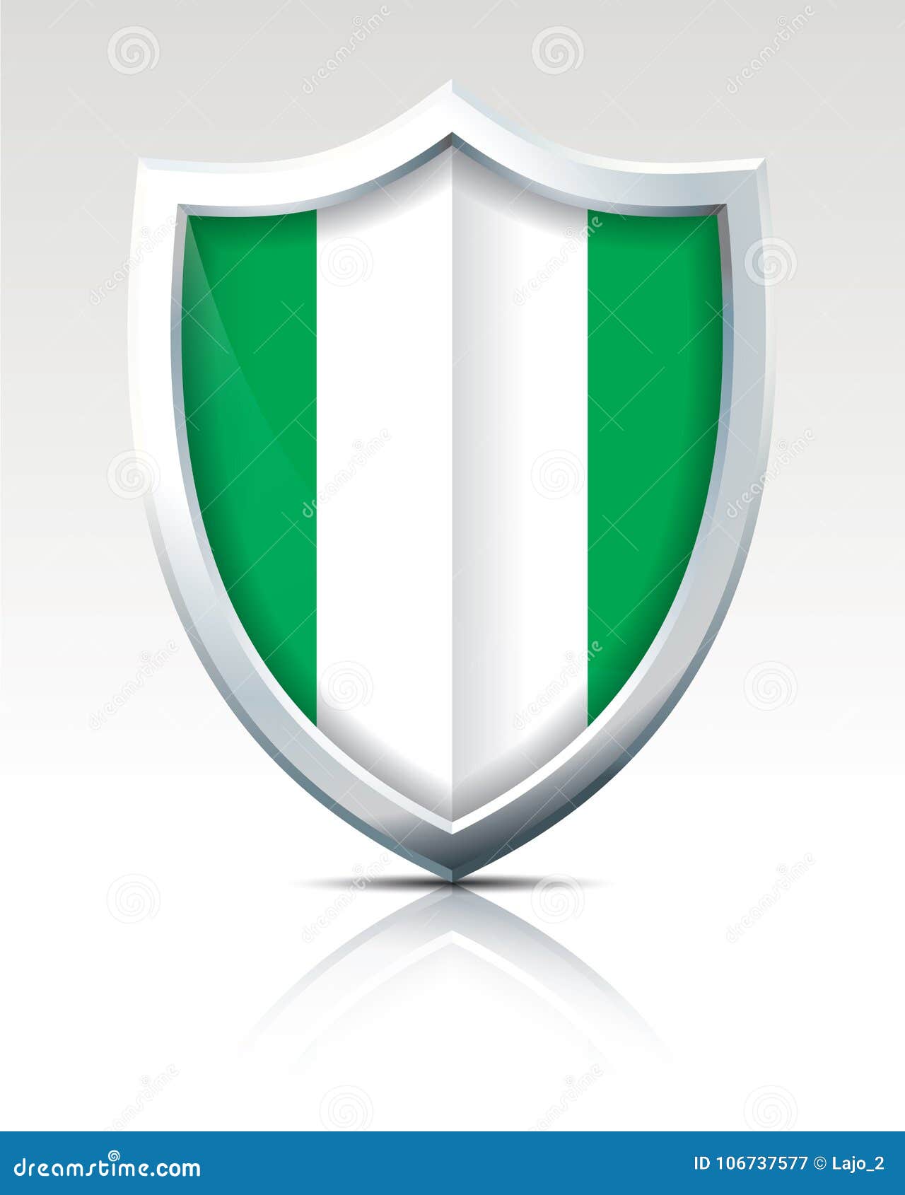 Shield with Flag of Nigeria Stock Vector - Illustration of cartography ...