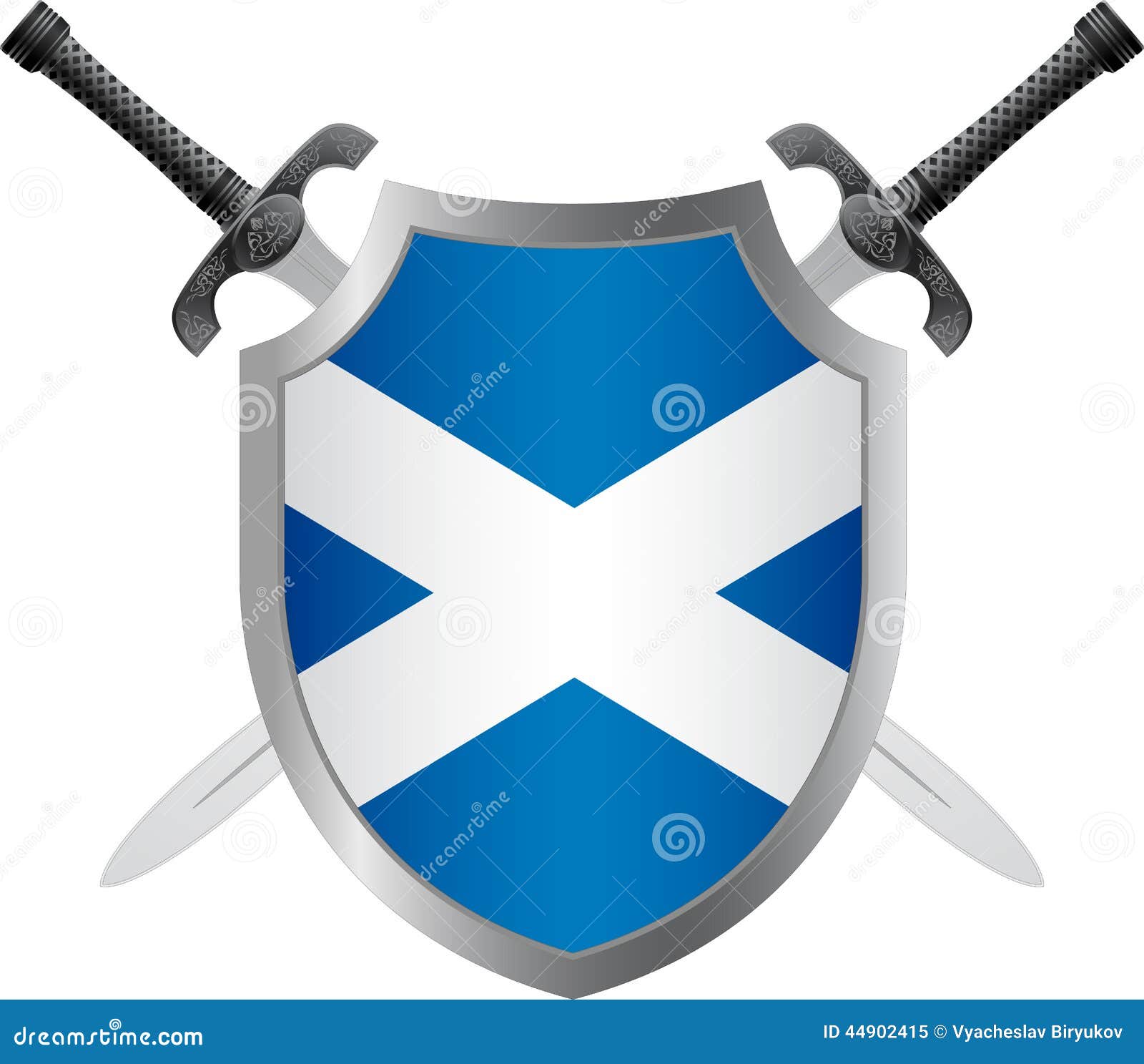 Shield with Flag of Scotland Stock Vector - Illustration of shield ...