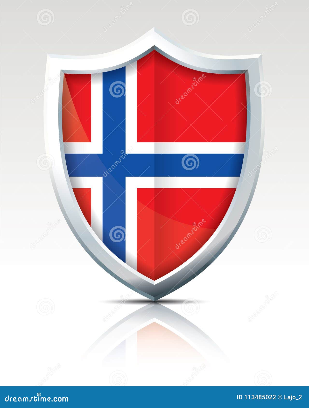 Shield with Flag of Svalbard Stock Vector - Illustration of isolated ...