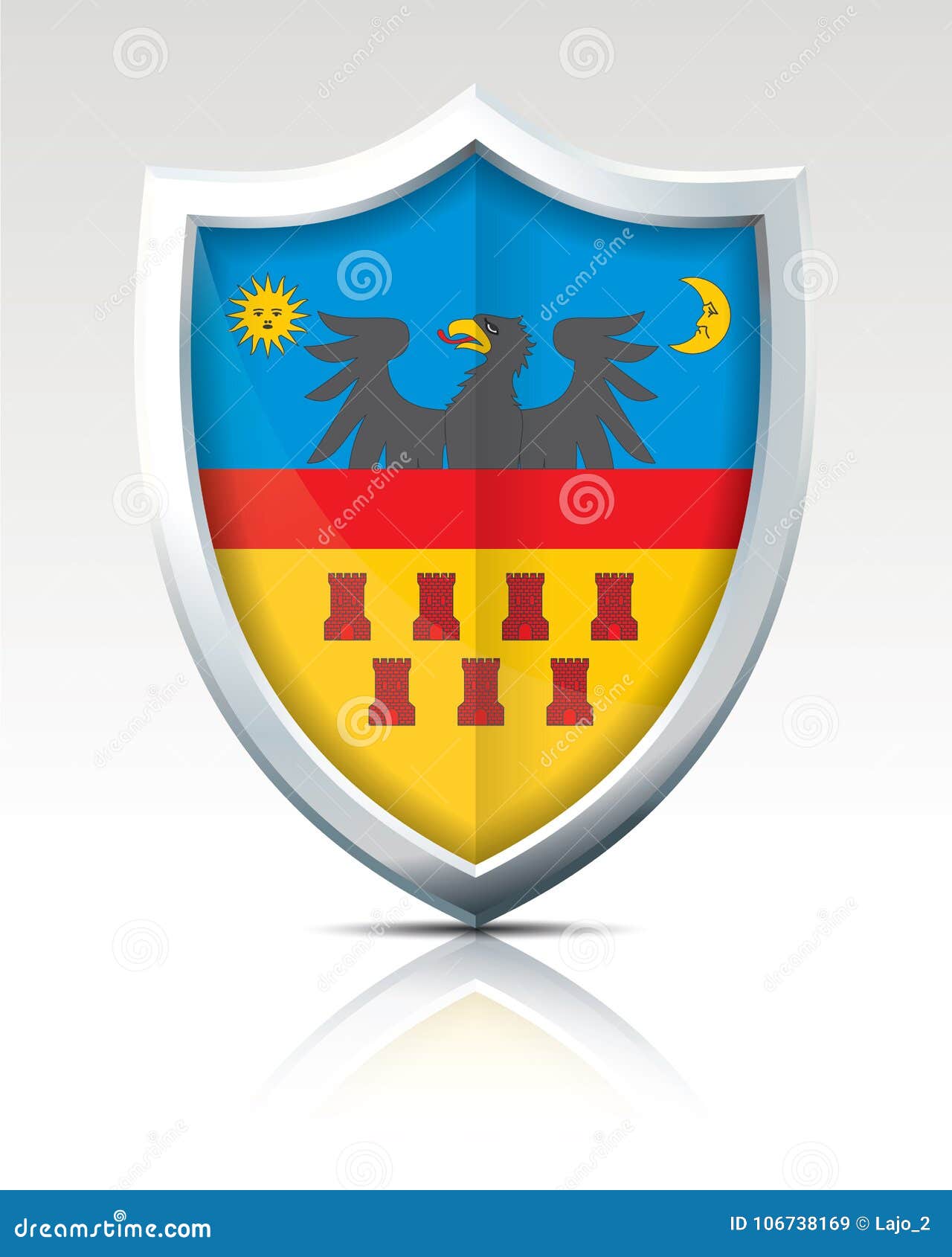 Shield with Flag of Transylvania Stock Vector - Illustration of ...