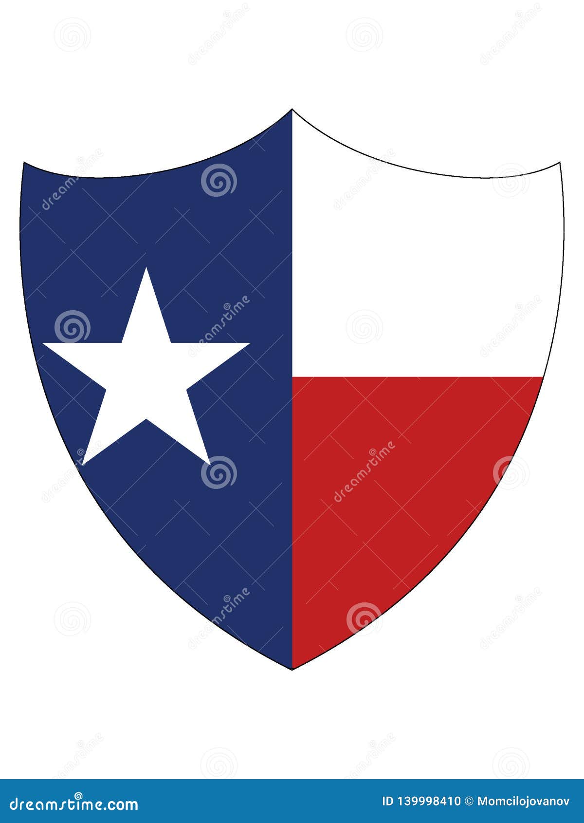 Shield Flag of USA State of Texas Stock Vector - Illustration of west ...