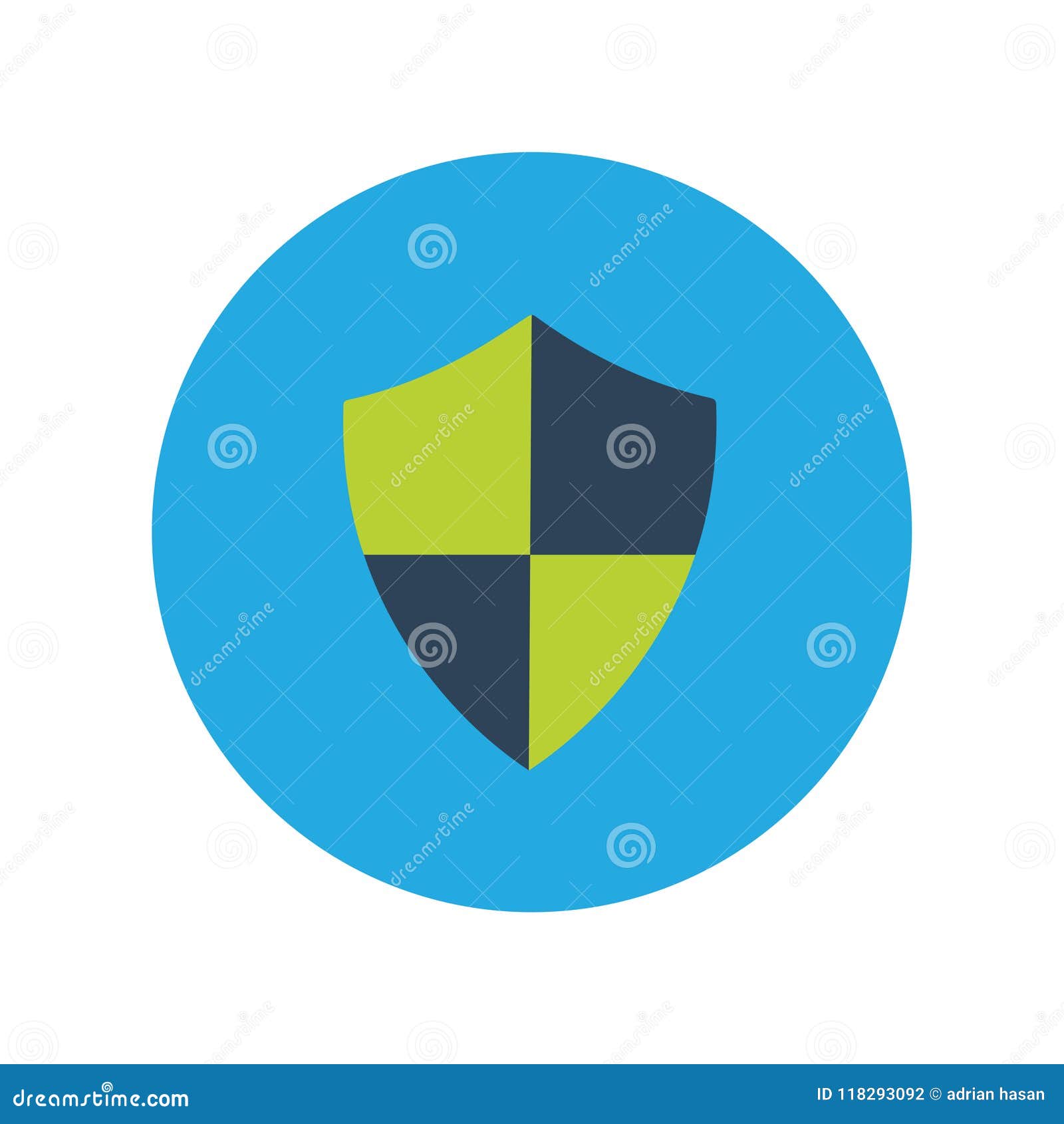 SHIELD Flat Icon Vector stock vector. Illustration of wallet - 118293092