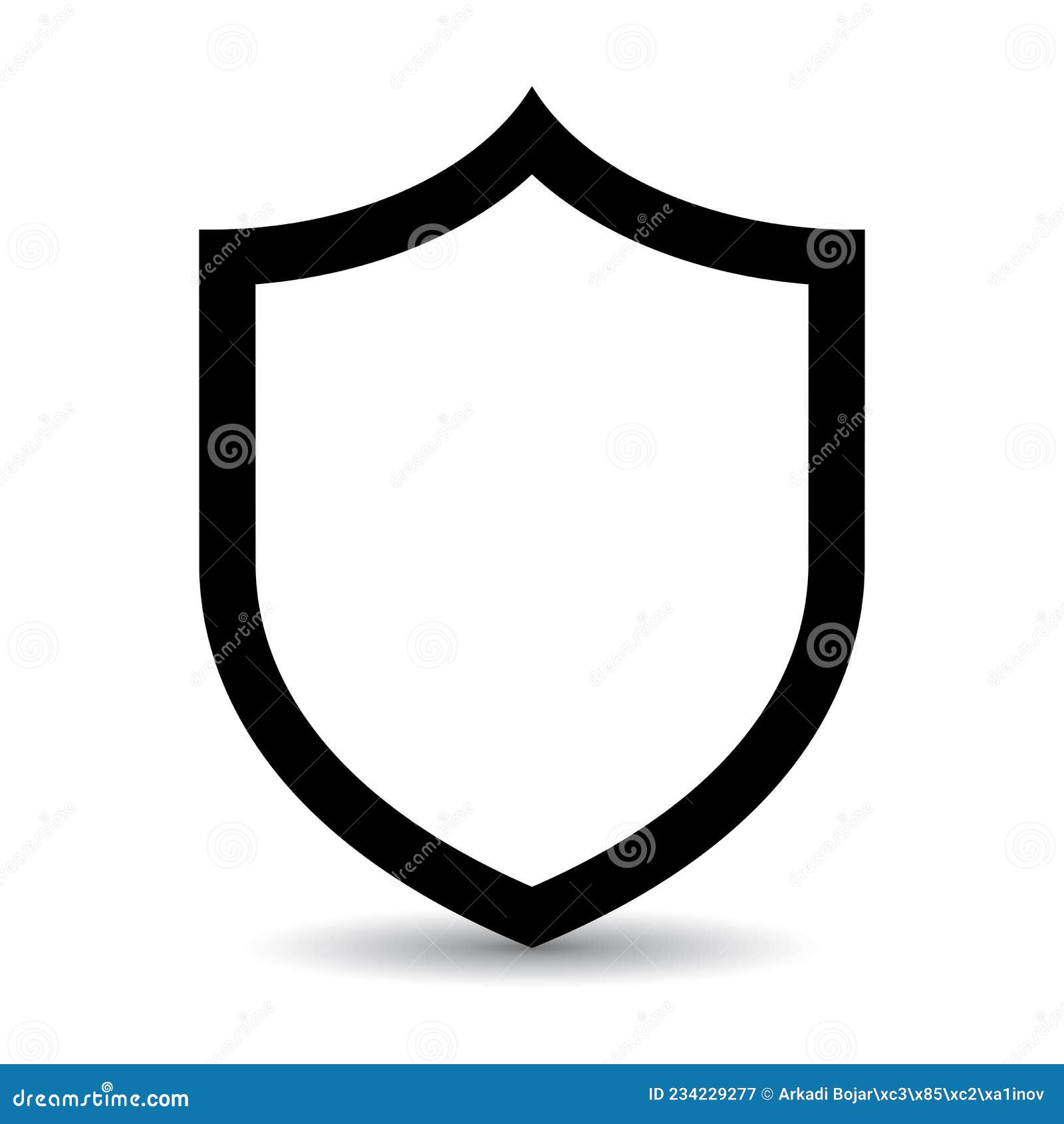 Shield frame vector icon stock vector. Illustration of abstract - 234229277