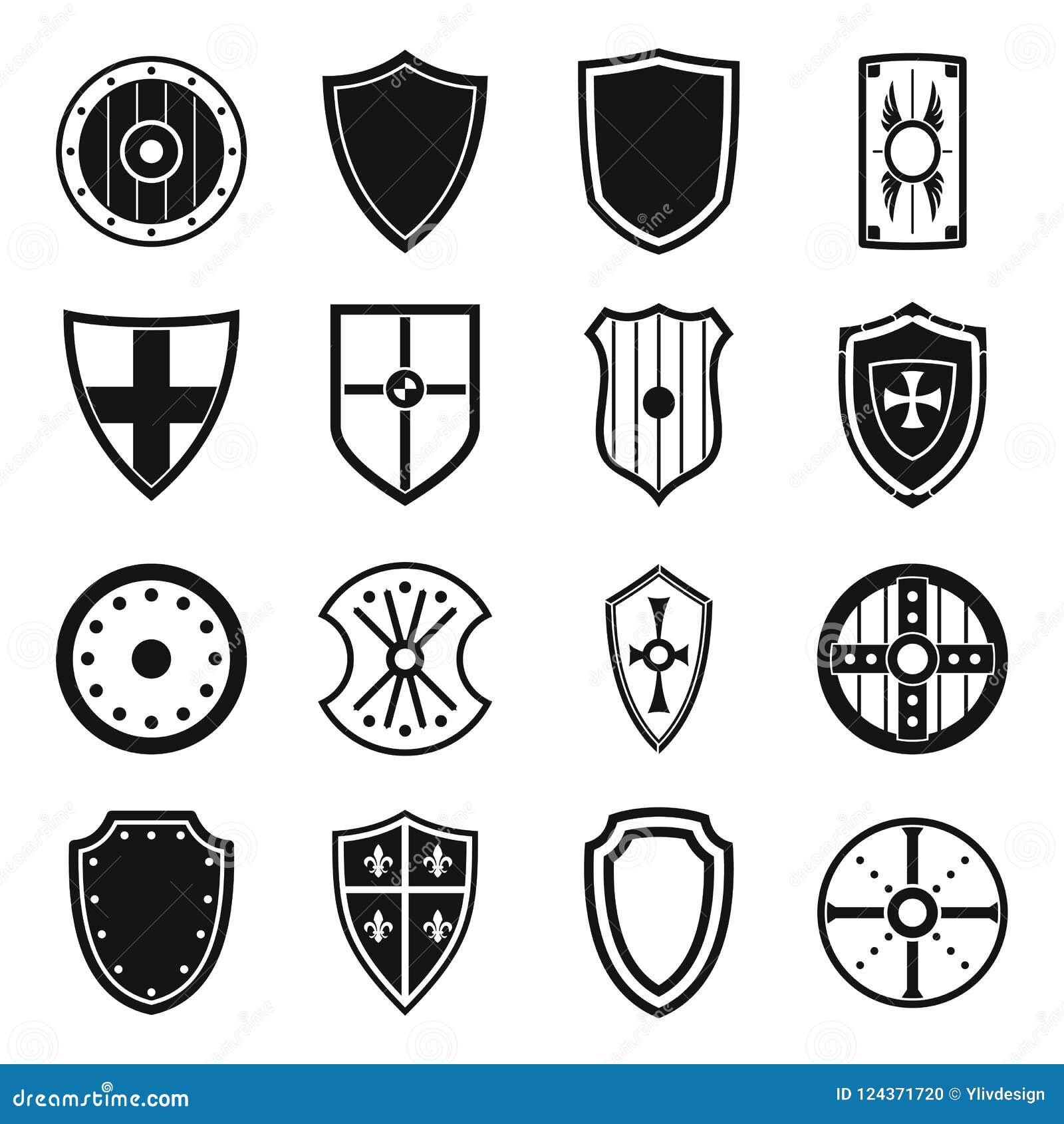 Shield Frames Icons Set, Simple Style Stock Illustration - Illustration ... Shield Frames Icons Set, Simple Style Stock Illustration - Illustration ...