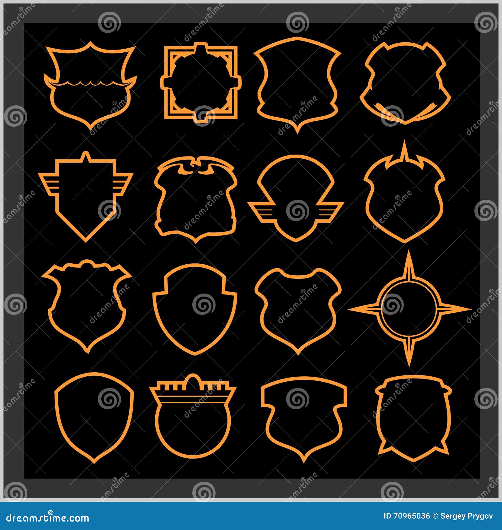 Shield Frames Icons Set - Vintage Heraldic Shields Stock Vector ... Shield Frames Icons Set - Vintage Heraldic Shields Stock Vector ...
