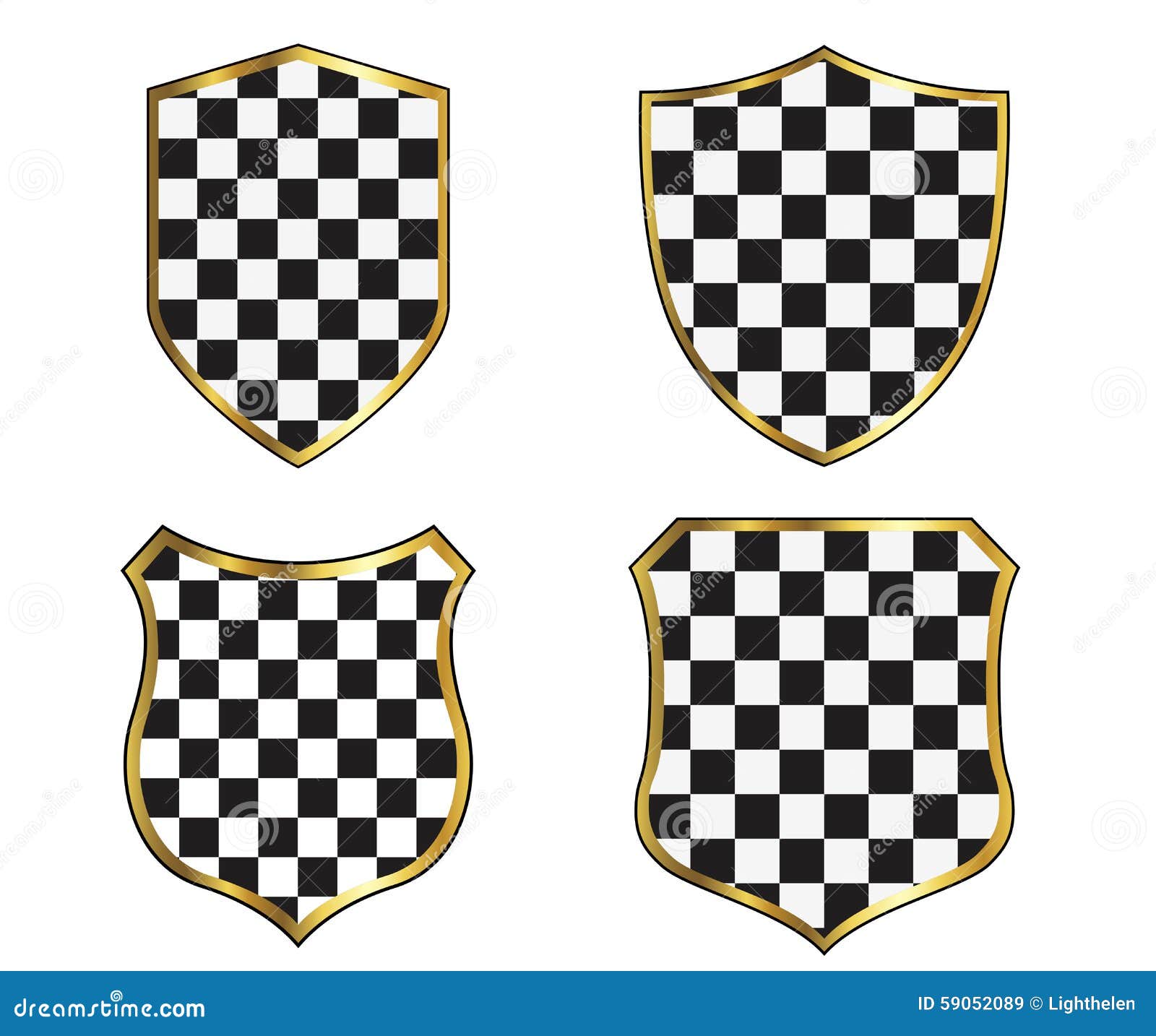Shield Frames Set on the White Background Stock Illustration ...