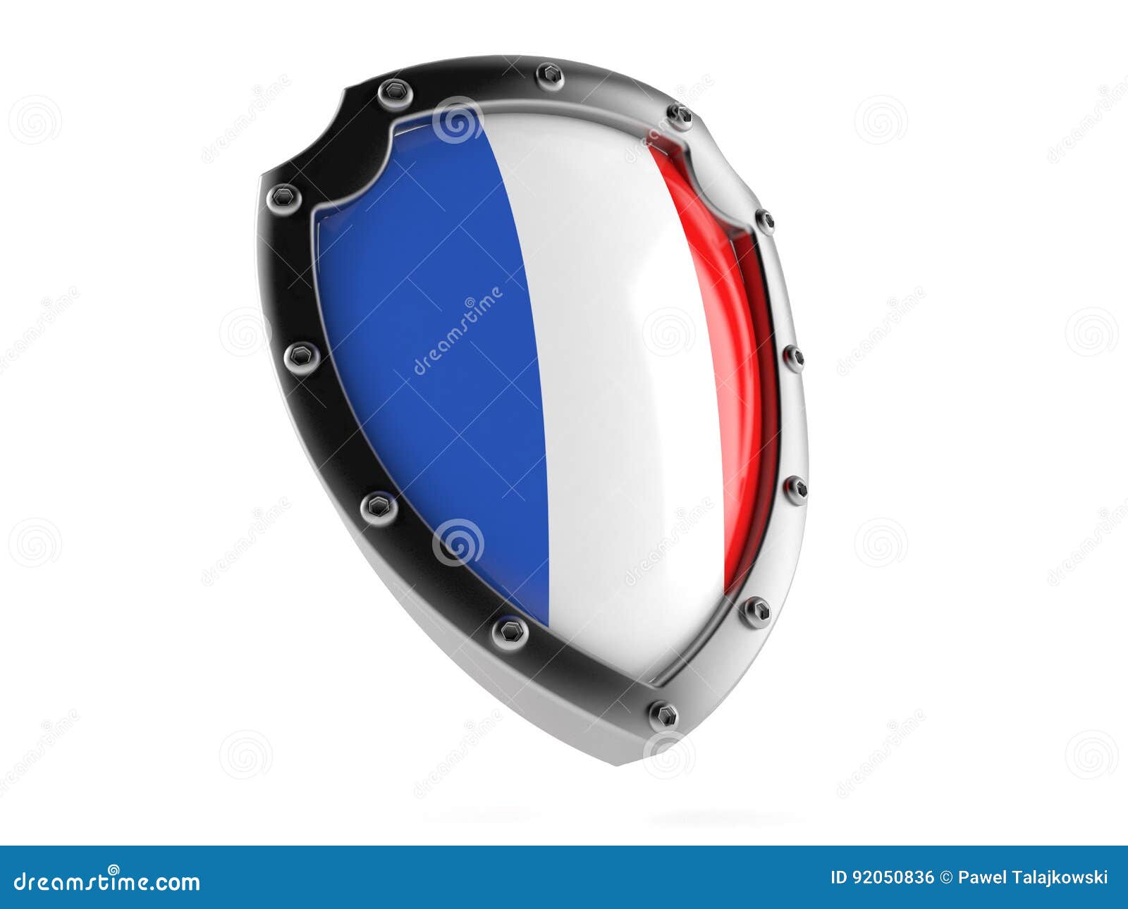 Shield with french flag stock illustration. Illustration of shield ...