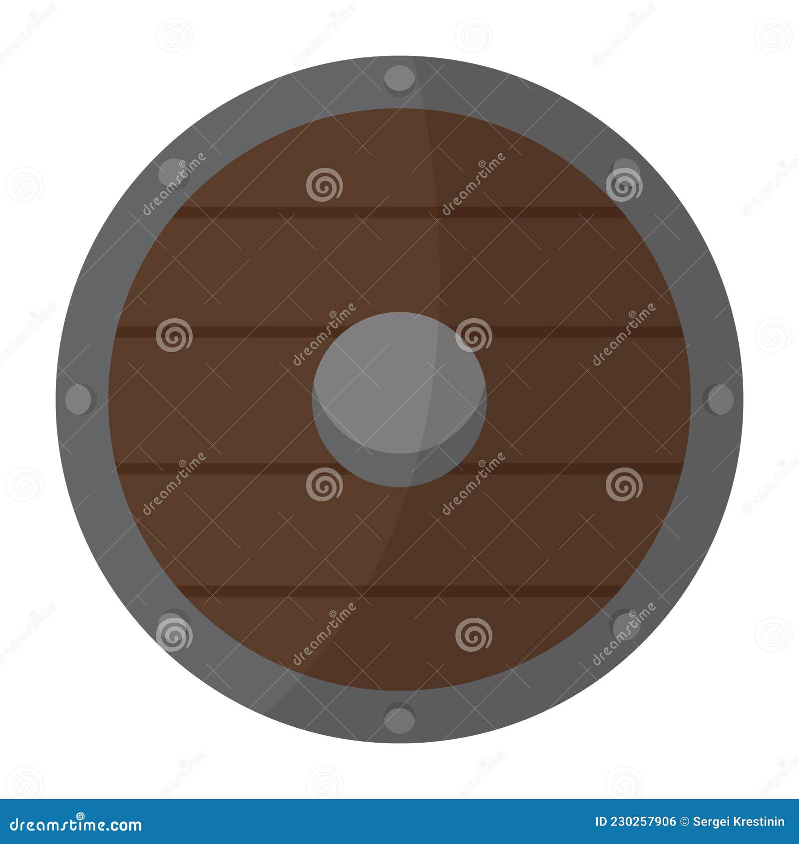 Shield front view. stock vector. Illustration of security - 230257906