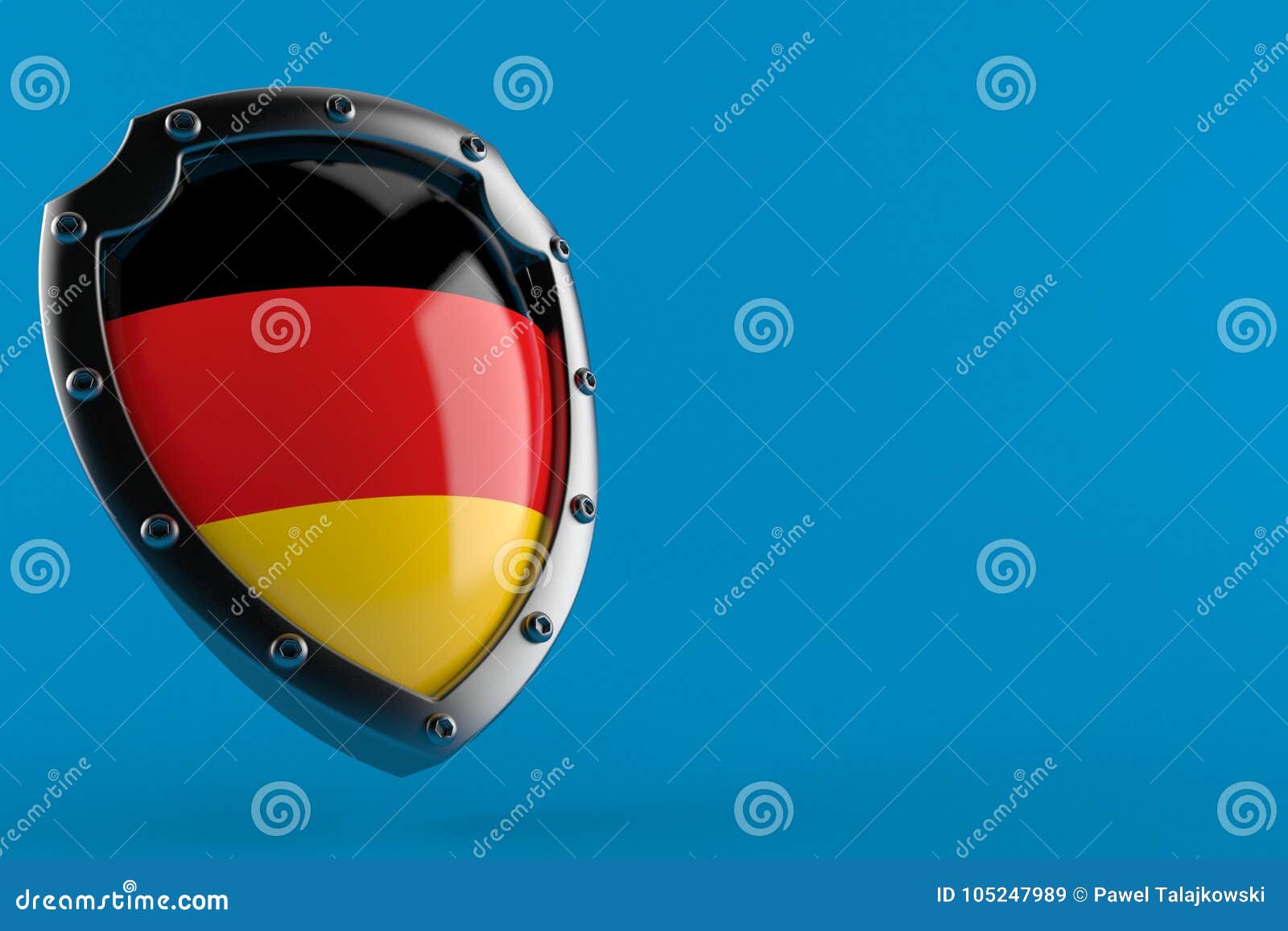 Shield with german flag stock illustration. Illustration of flag ...