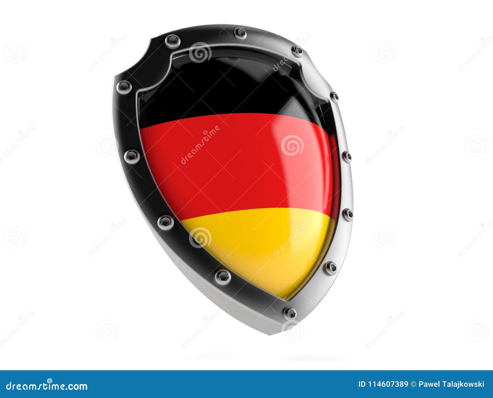Shield with german flag stock illustration. Illustration of symbol ...