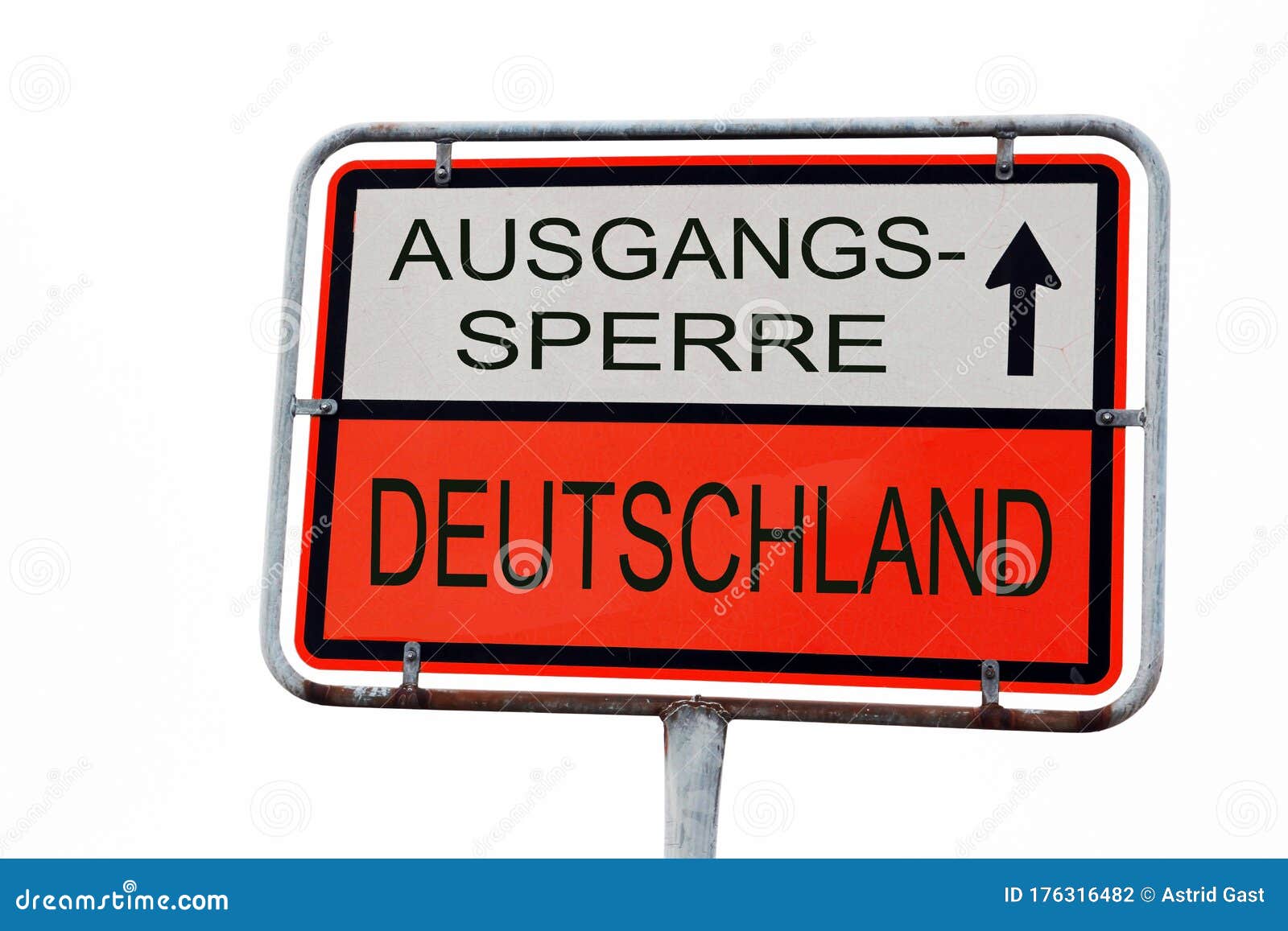 Shield with Germany Imposed Curfew Stock Photo - Image of people, lock ...