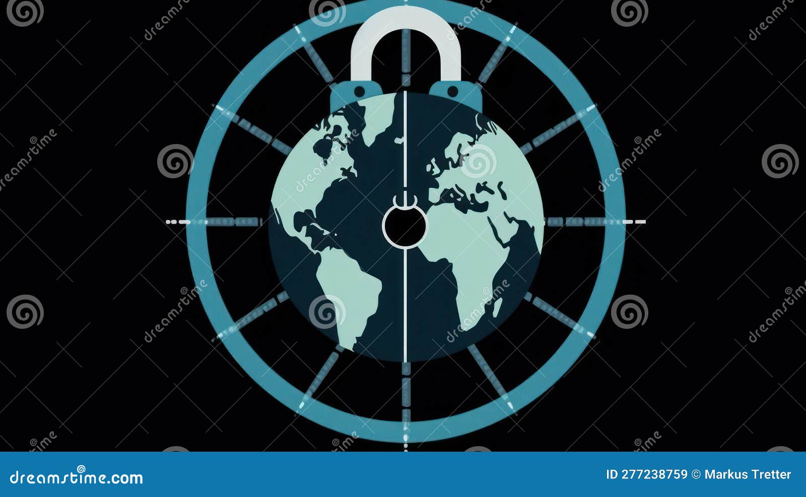 A Shield with a Globe and a Padlock Symbolizing the Global Standards ...