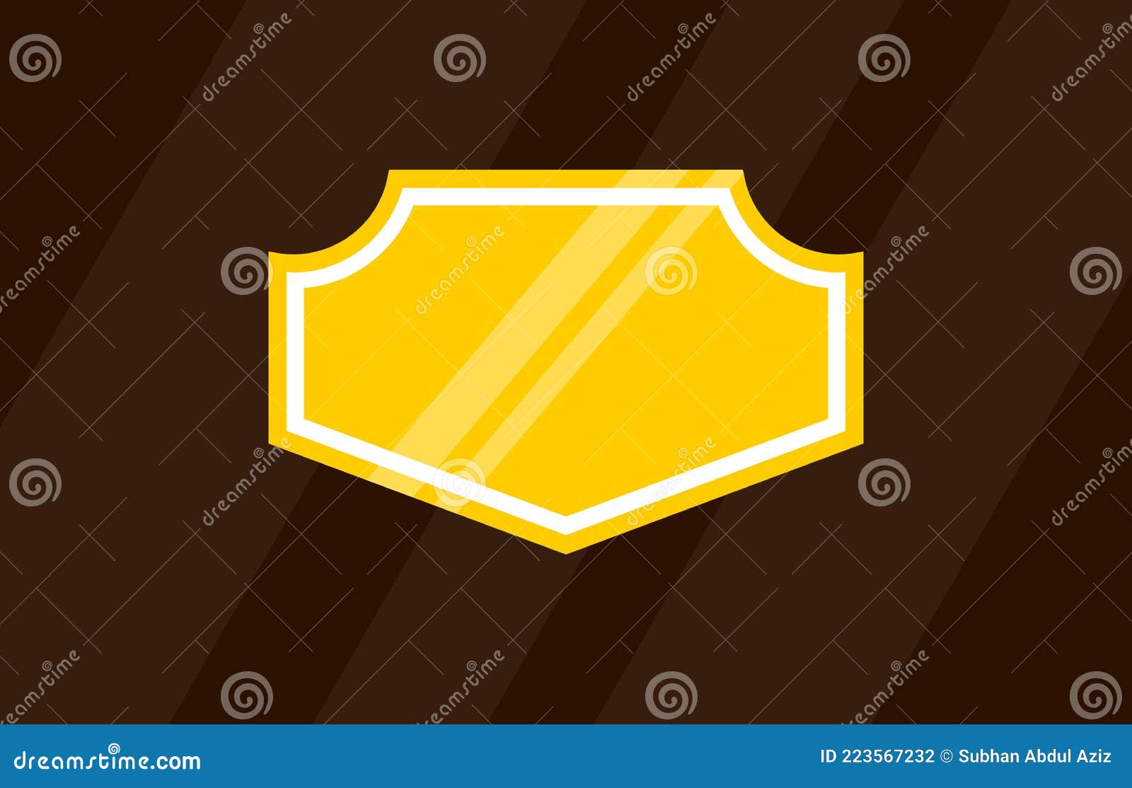 Shield Golden Frame Banners Set Vector Illustration | CartoonDealer.com ...