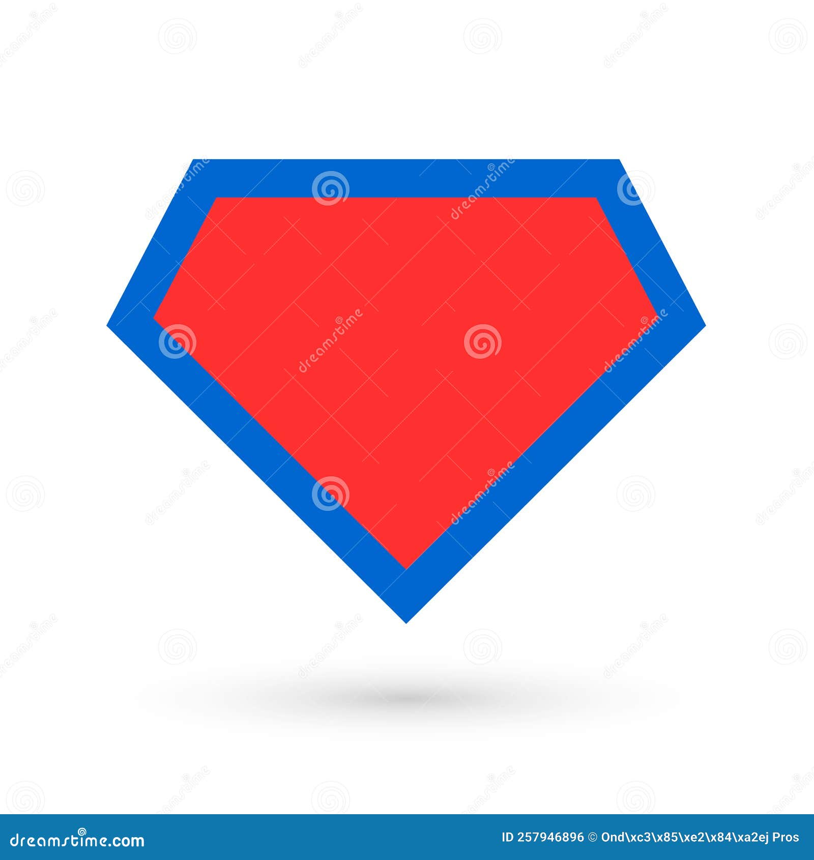 Shield Graphic Hero Shadow Icon, Isolated Comic Shape Concept Symbol ...