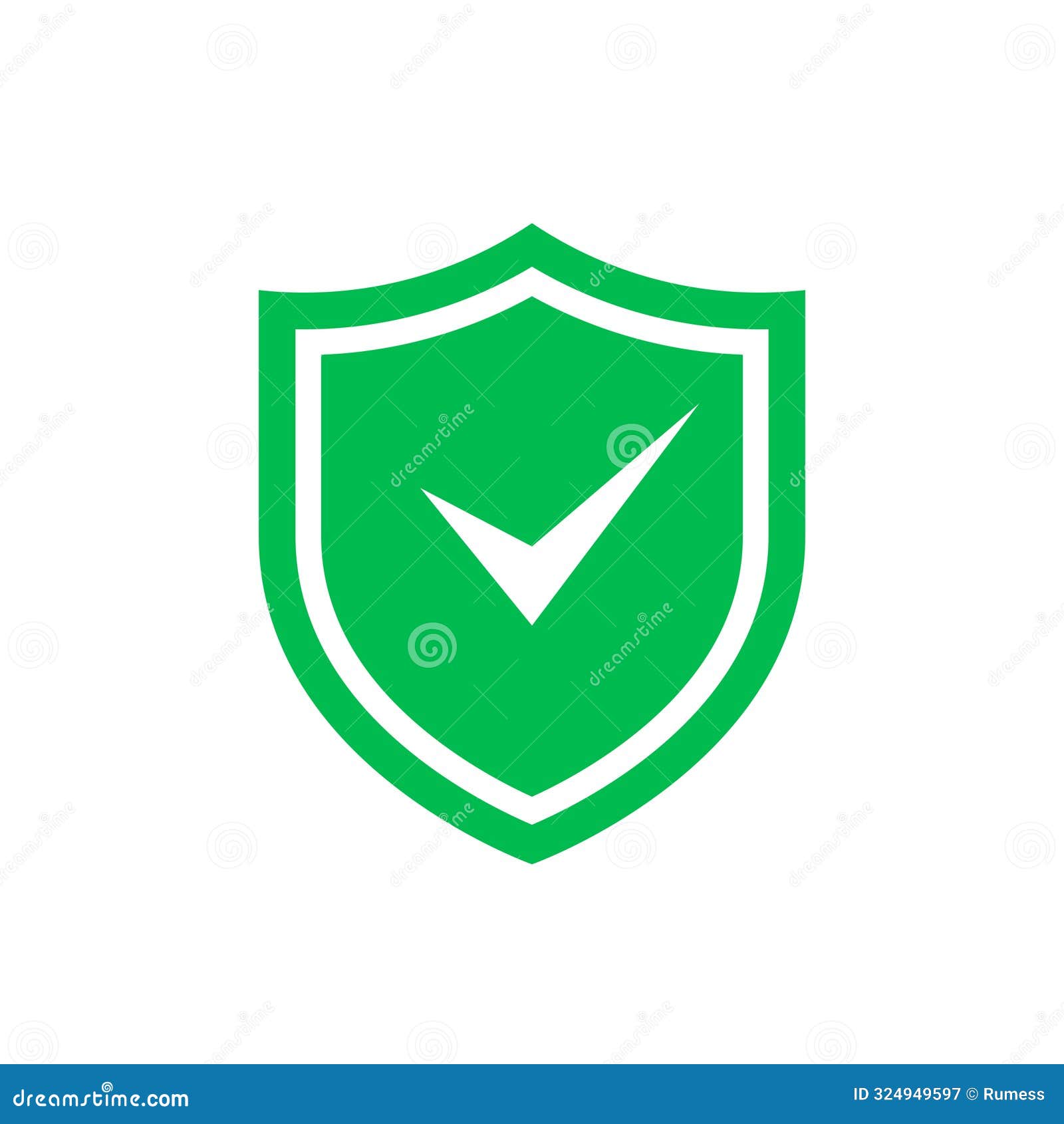 Green Shield Check Mark Icon. Vector Illustration Stock Vector ...