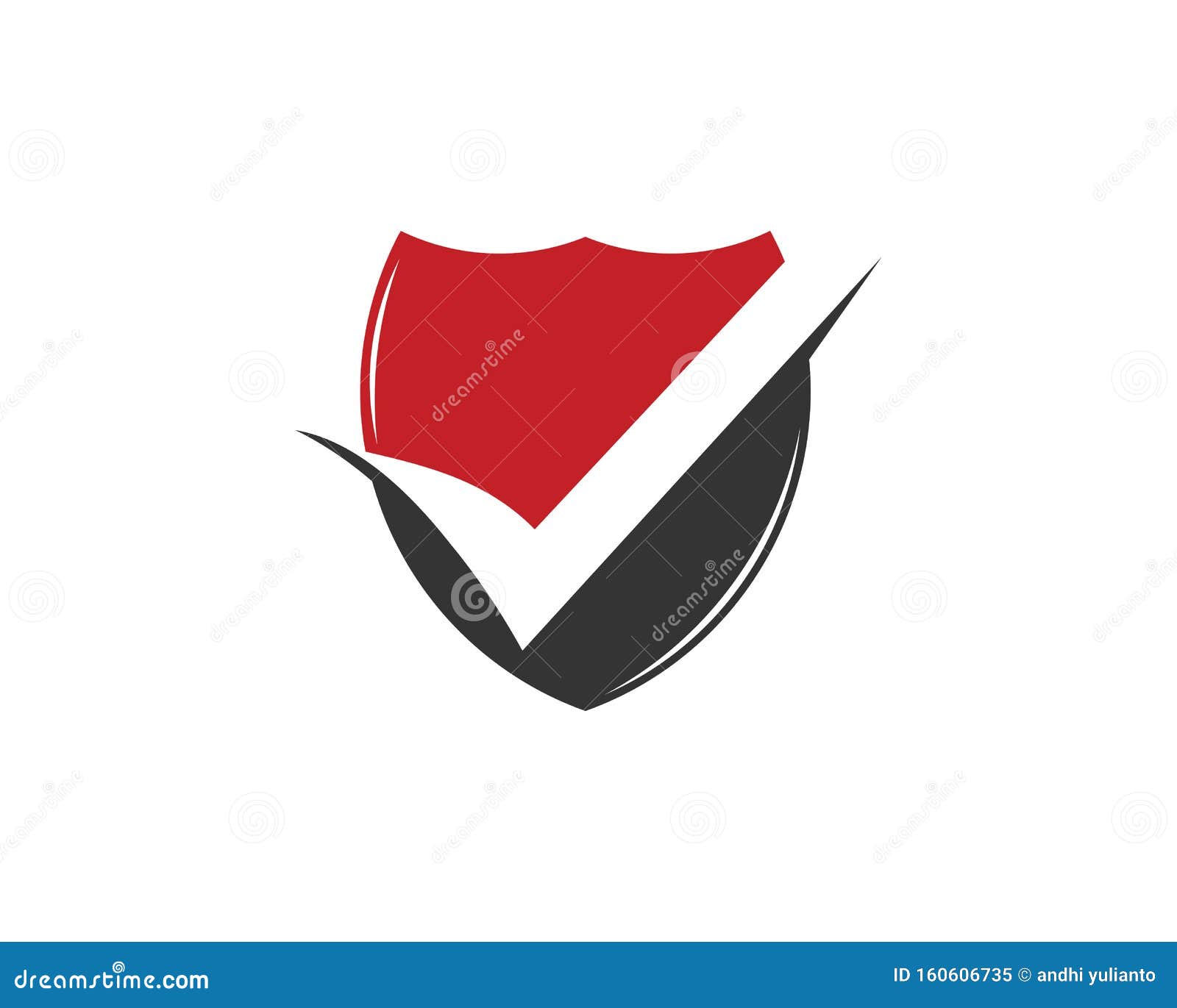 Shield Guard with Check Mark Vector Logo Design Stock Illustration ...