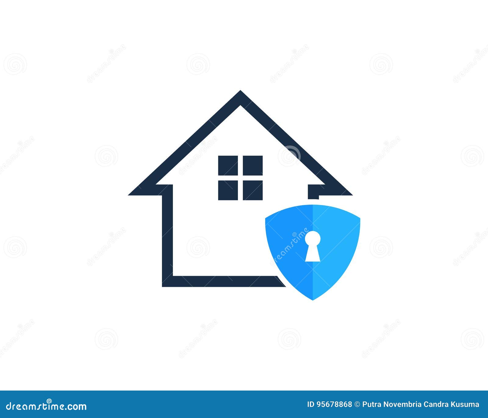 Shield Guard House Home Icon Logo Design Element Stock Vector ...