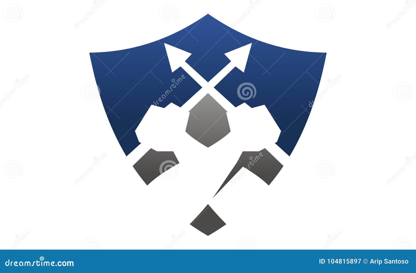 Shield Hand hold lance stock vector. Illustration of hero - 104815897