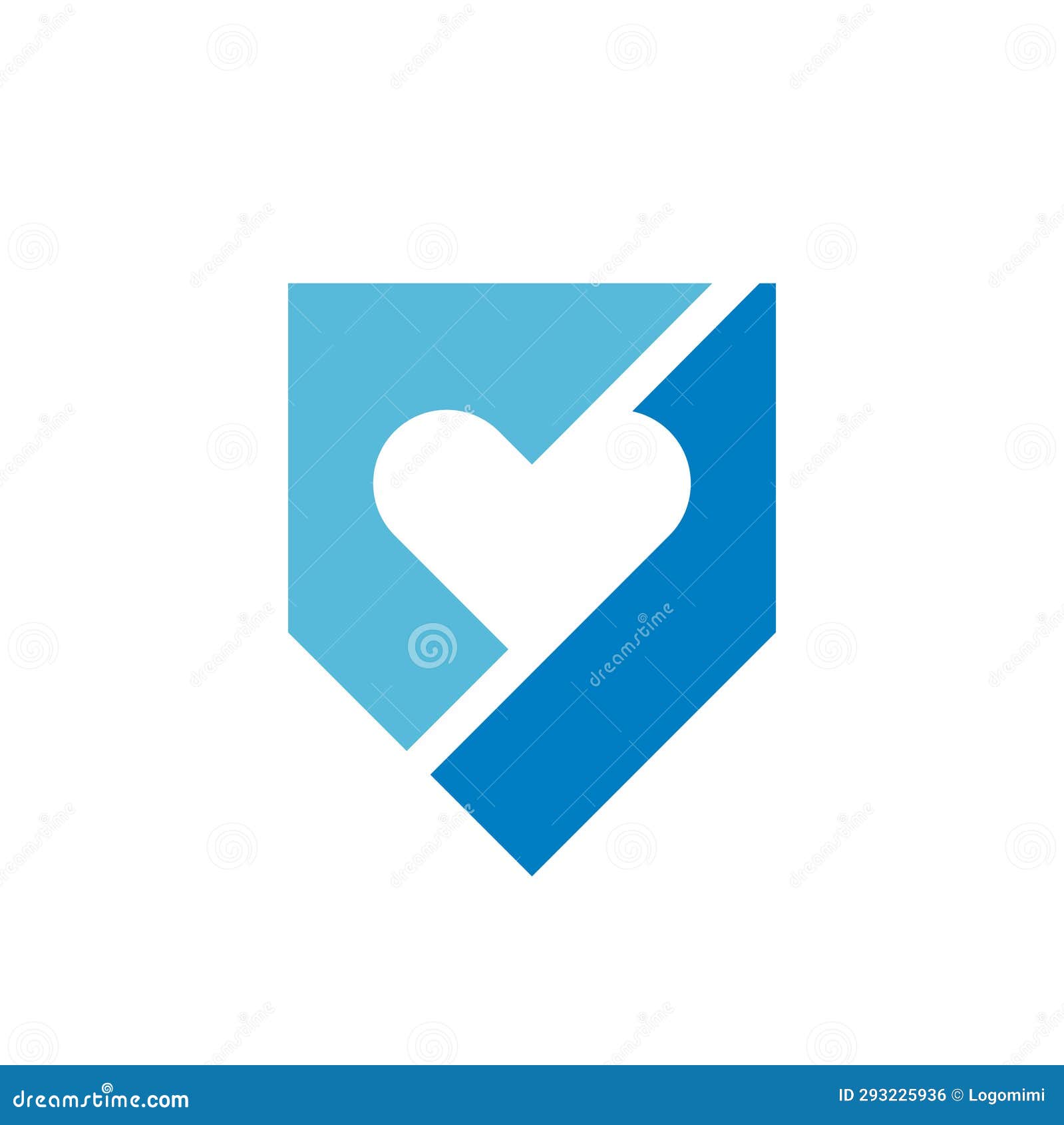 Shield Heart Logo Design, Love Protection Logo Vector Stock ...