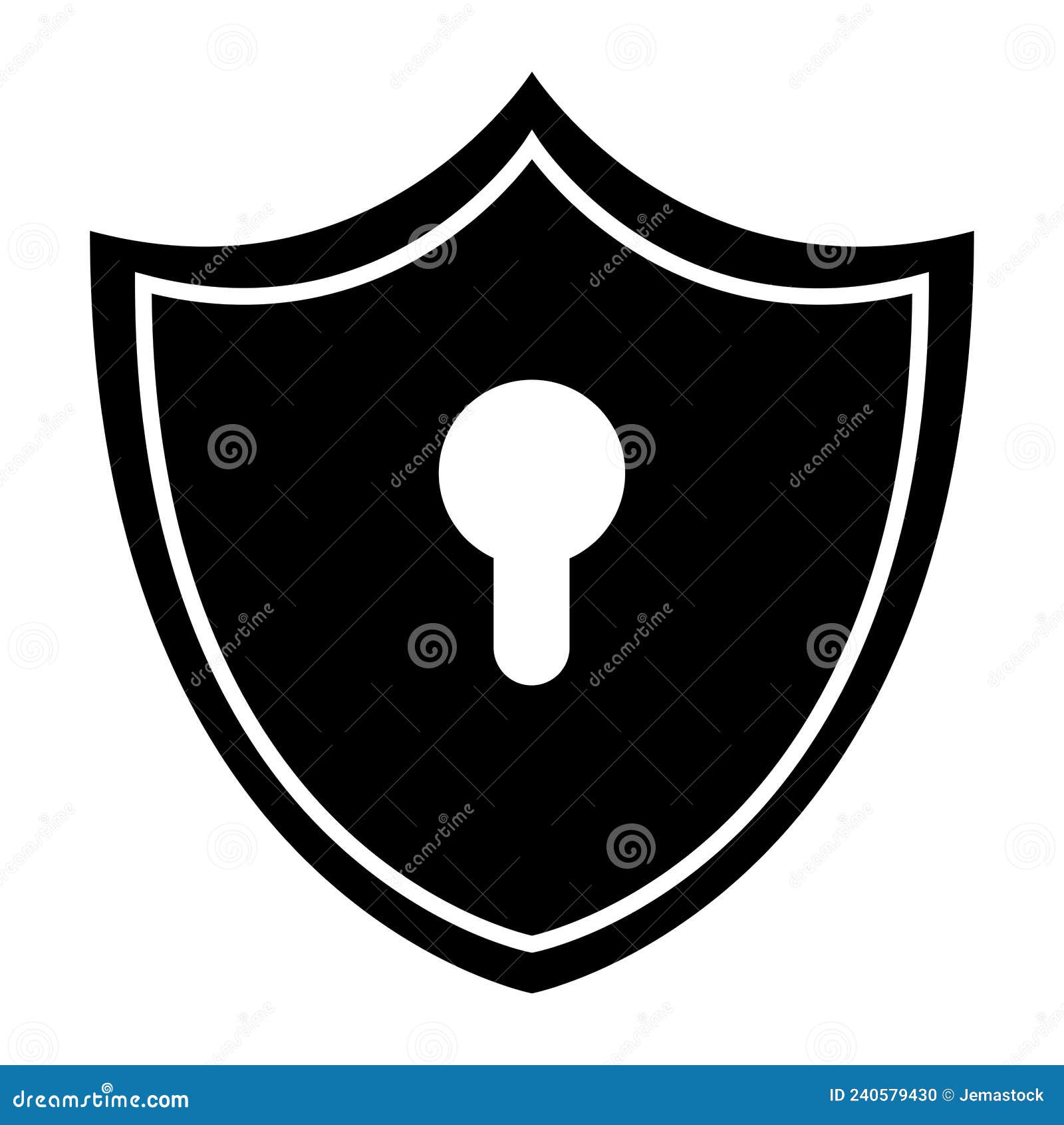 Shield with hole stock vector. Illustration of secret - 240579430