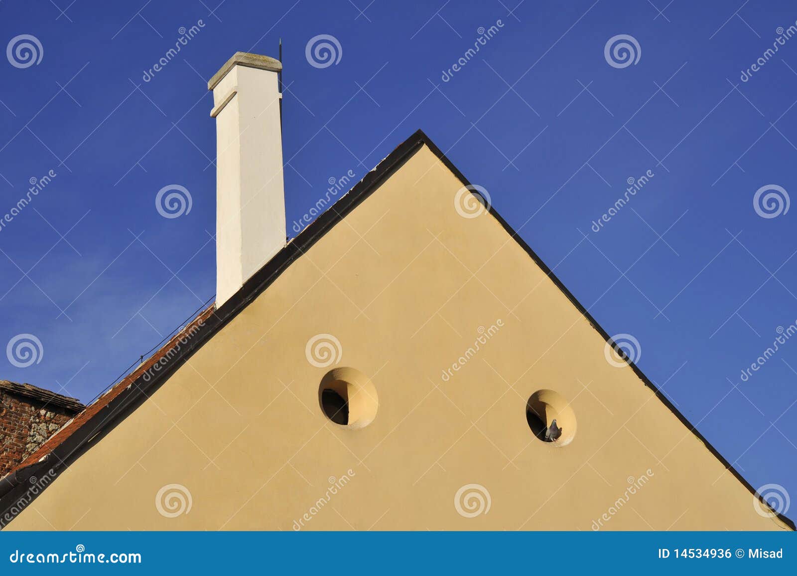 The Shield House stock photo. Image of riangle, chimney - 14534936