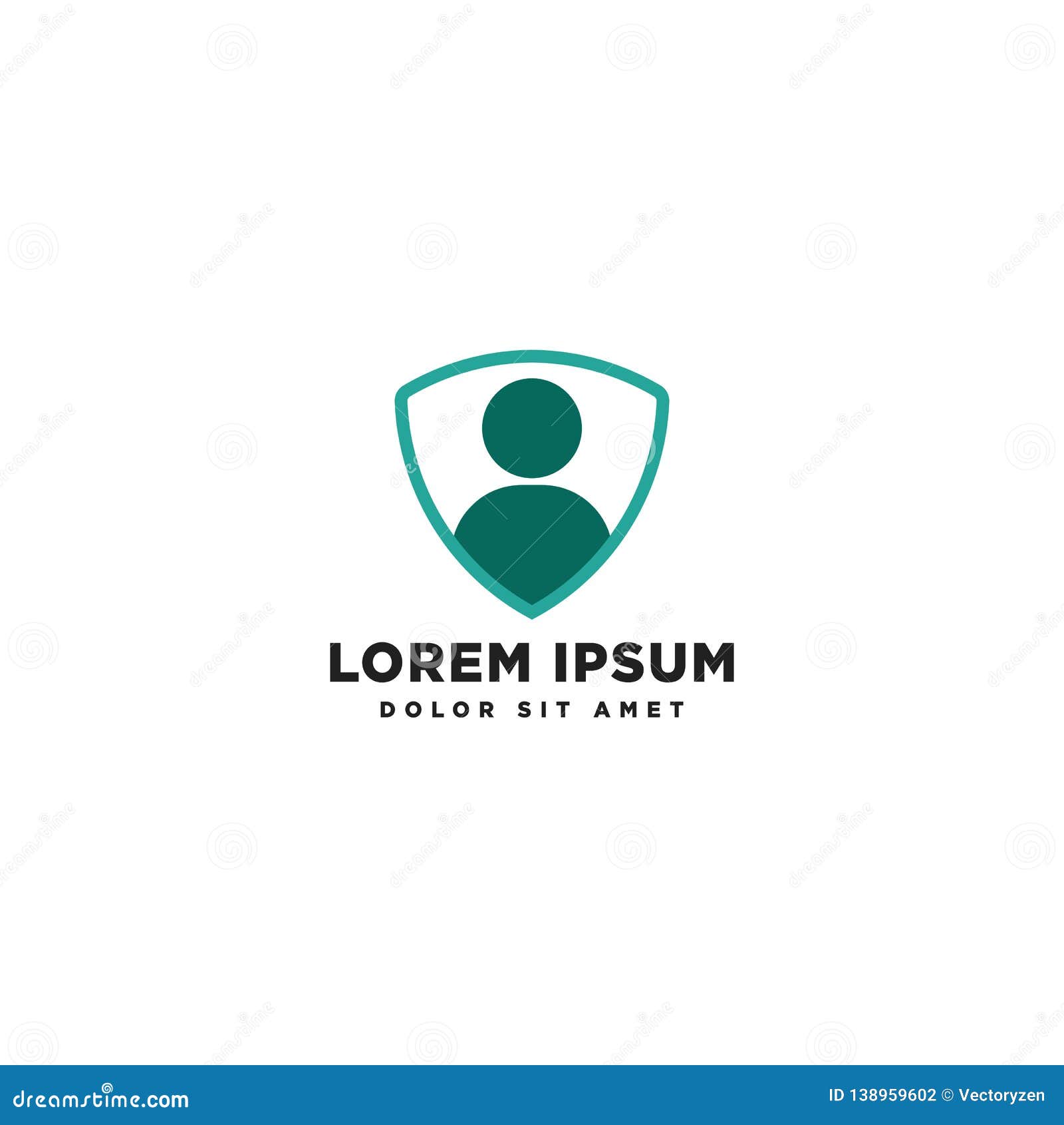 Shield Human Personal Protector Logo Template Vector Illustration Stock ...