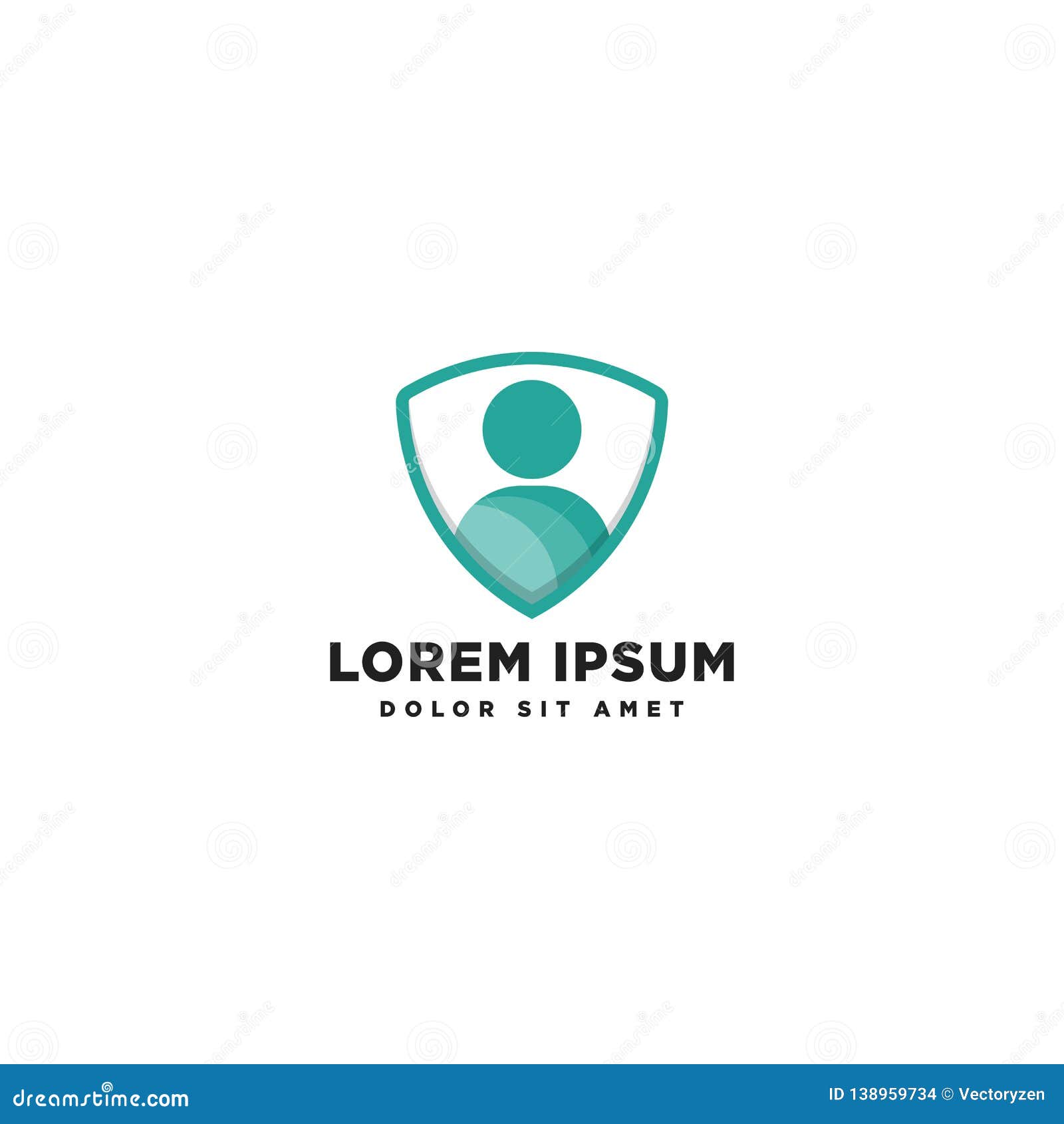 Shield Human Personal Protector Logo Template Vector Illustration Stock ...