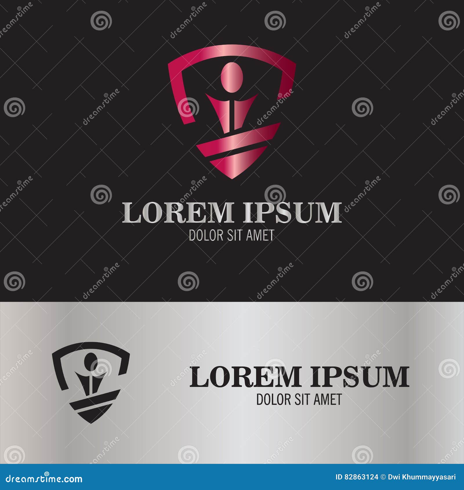 Shield Human Protected Logo Stock Vector - Illustration of safe ...