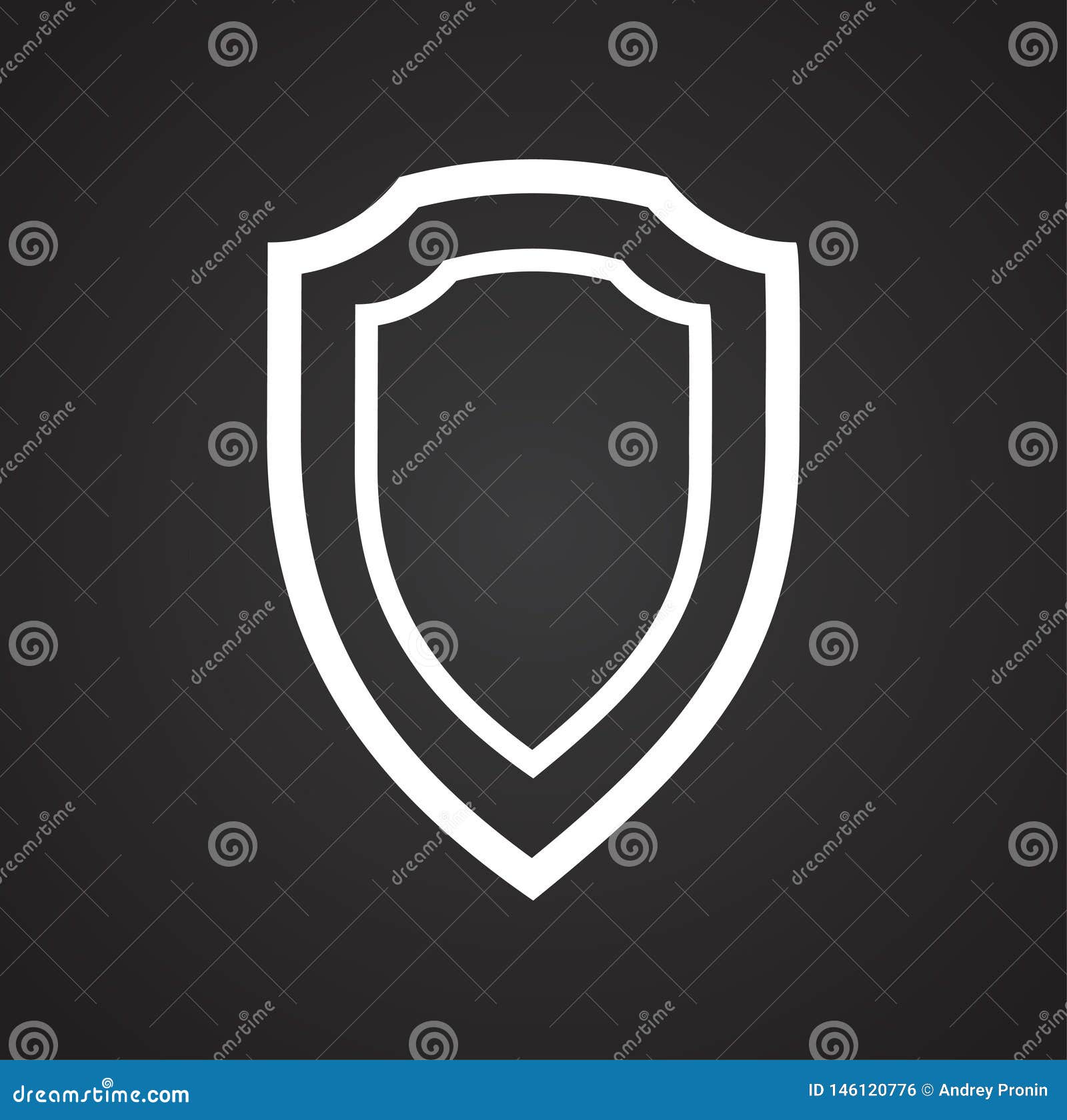 Shield Icon on Background for Graphic and Web Design. Simple Vector ...