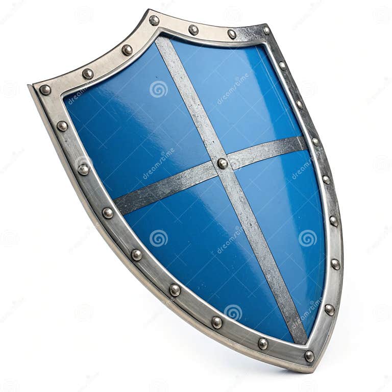 Shield Icon with Blue Background on Transparent Background Stock ...