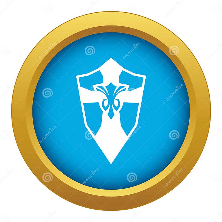 Shield Icon Blue Vector Isolated Stock Vector - Illustration of ...