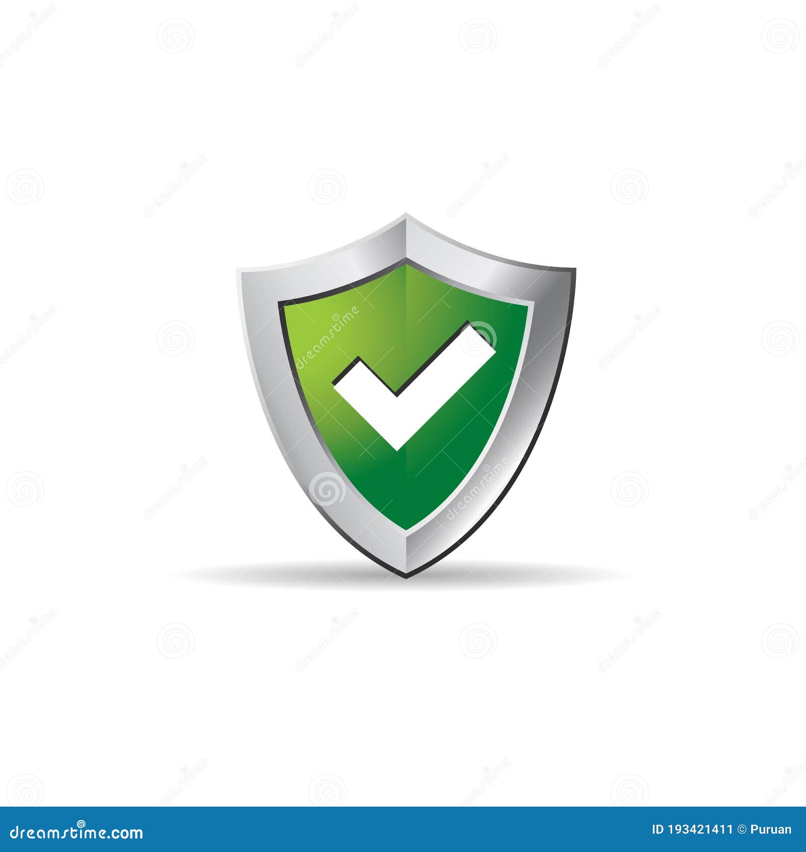 Color Icon - Shield check stock vector. Illustration of insignia ...