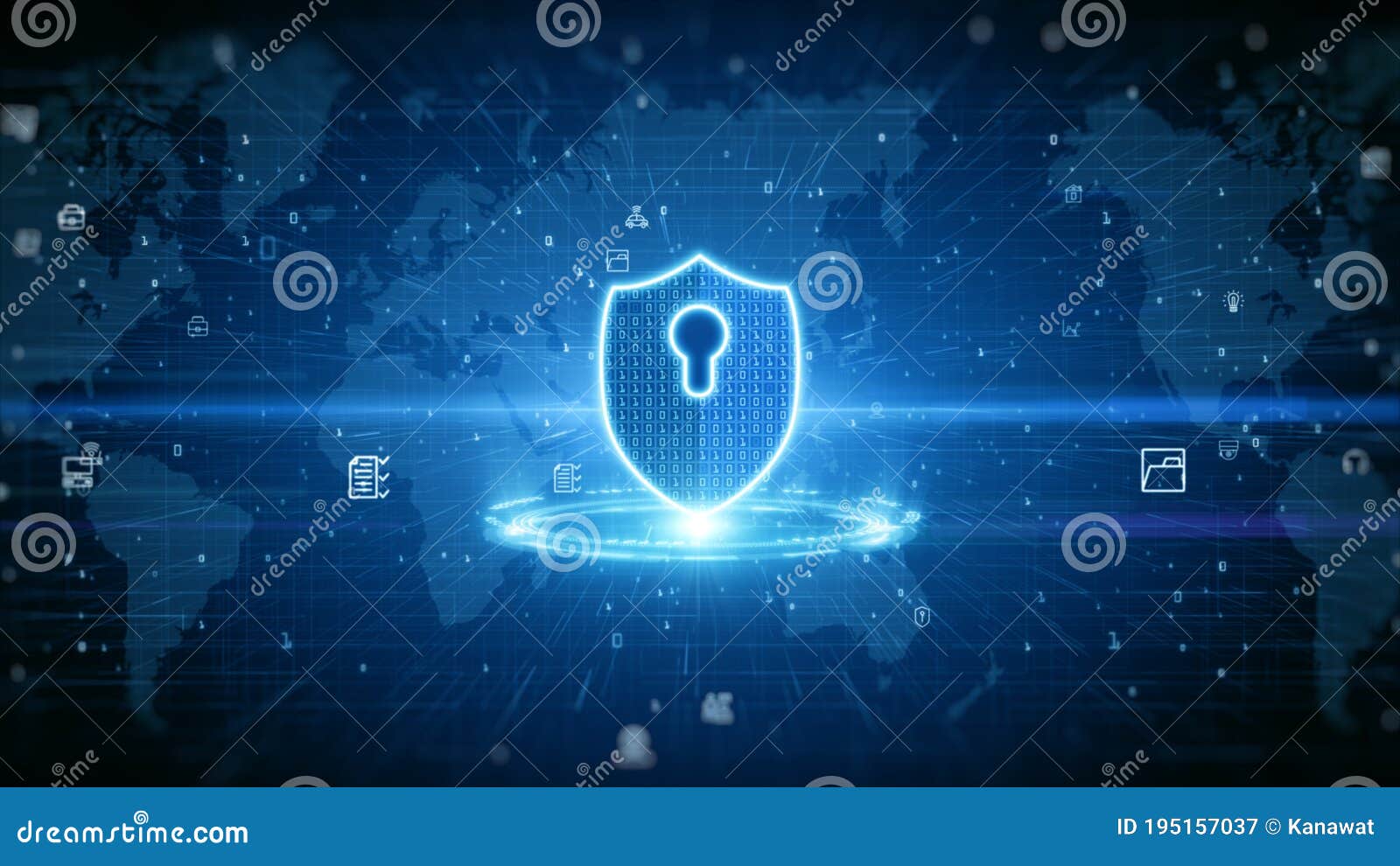 Key Icon And Cyber Security Text On Modern Smart Phone Screen Over Map ...