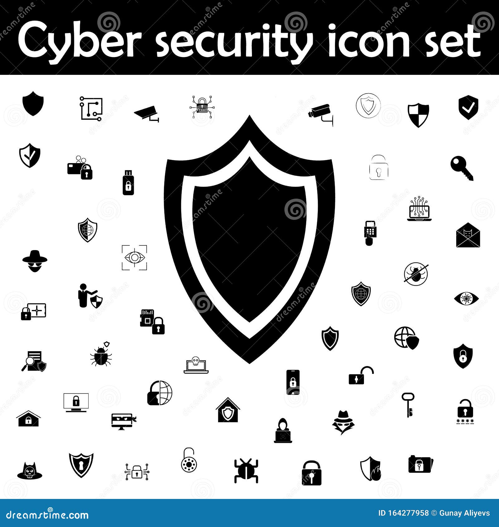 Shield Icon. Cyber Security Icons Universal Set for Web and Mobile ...