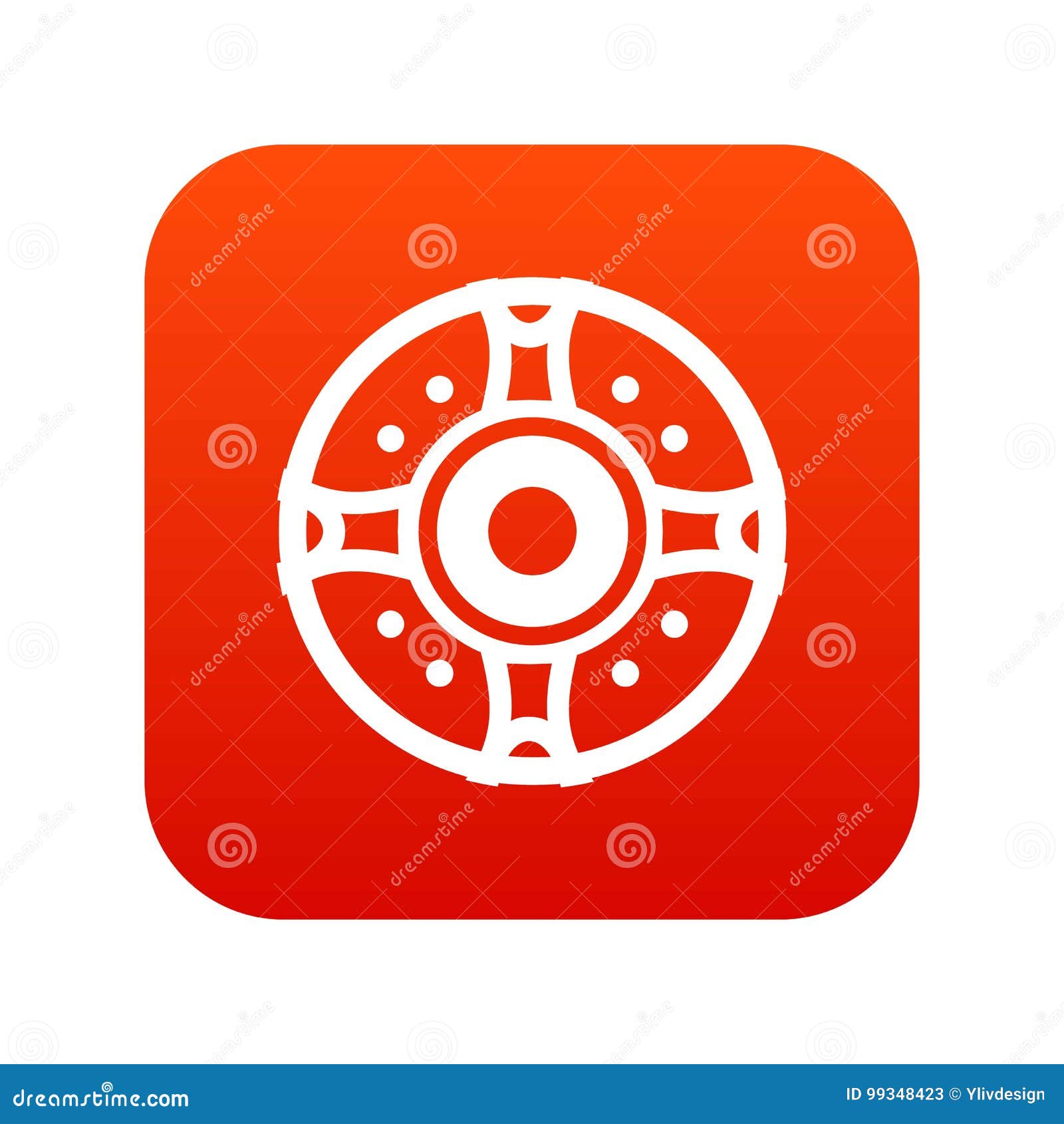 Shield icon digital red stock vector. Illustration of ornate - 99348423