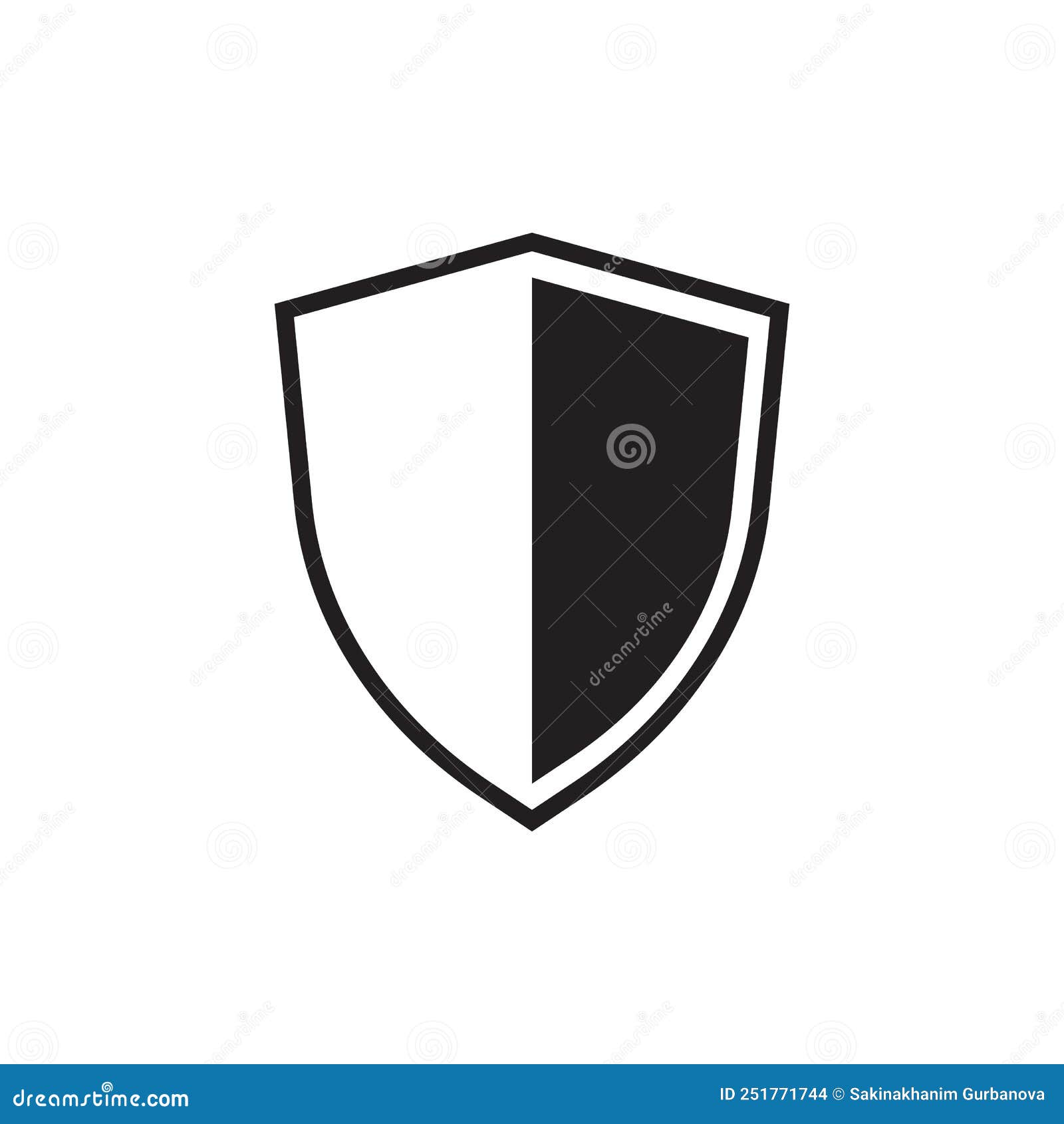 Shield Icon, Flat Design Best Shield Icon Stock Vector - Illustration ...