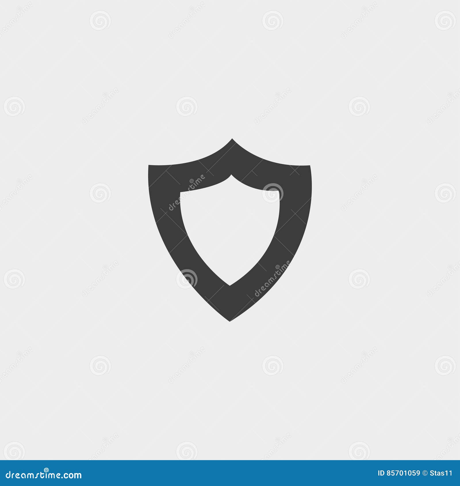 Shield Icon in a Flat Design in Black Color. Vector Illustration Eps10 ...