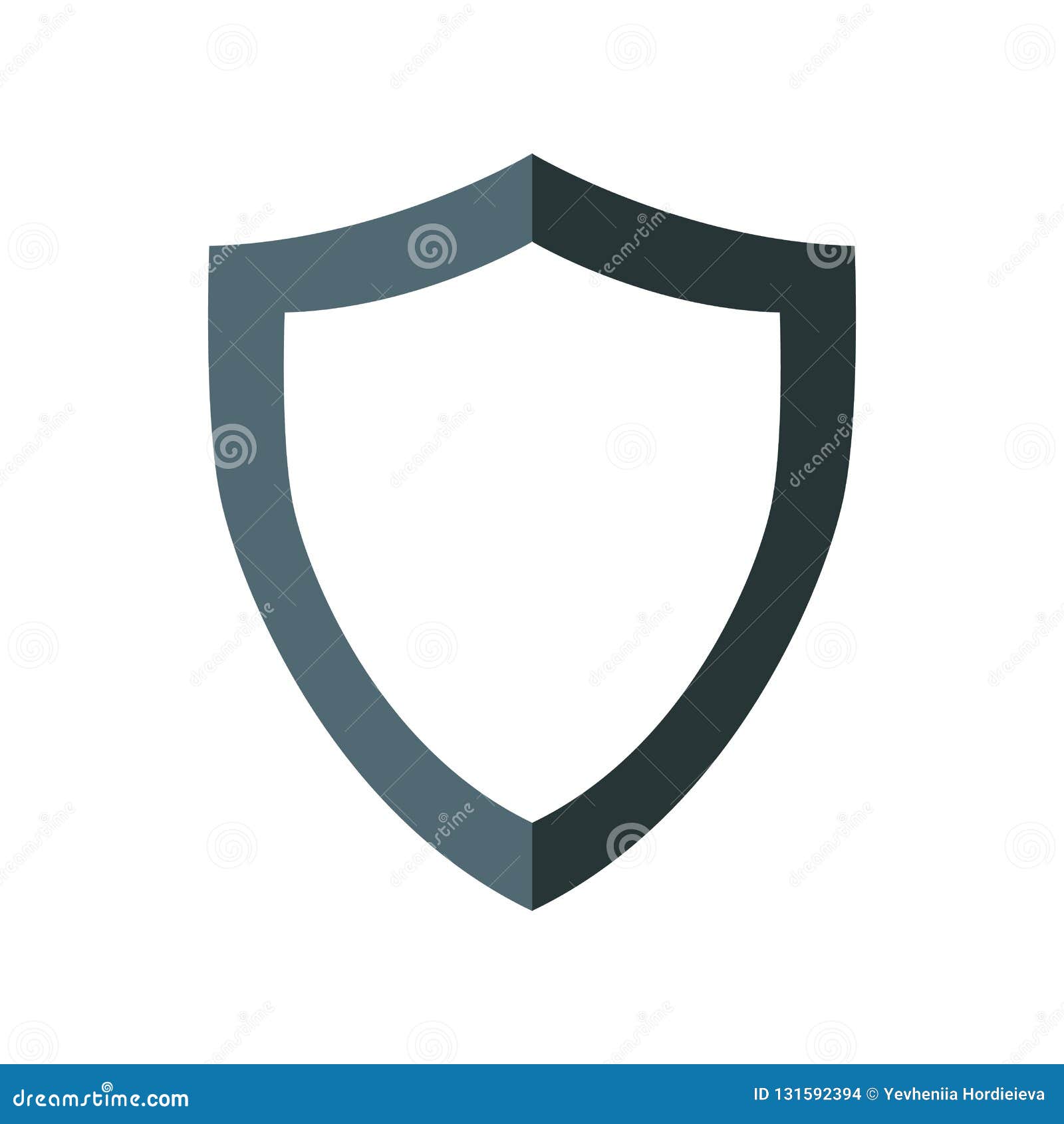 Shield Icon. Grey Shield Illustation. Protection, Safety, Security ...