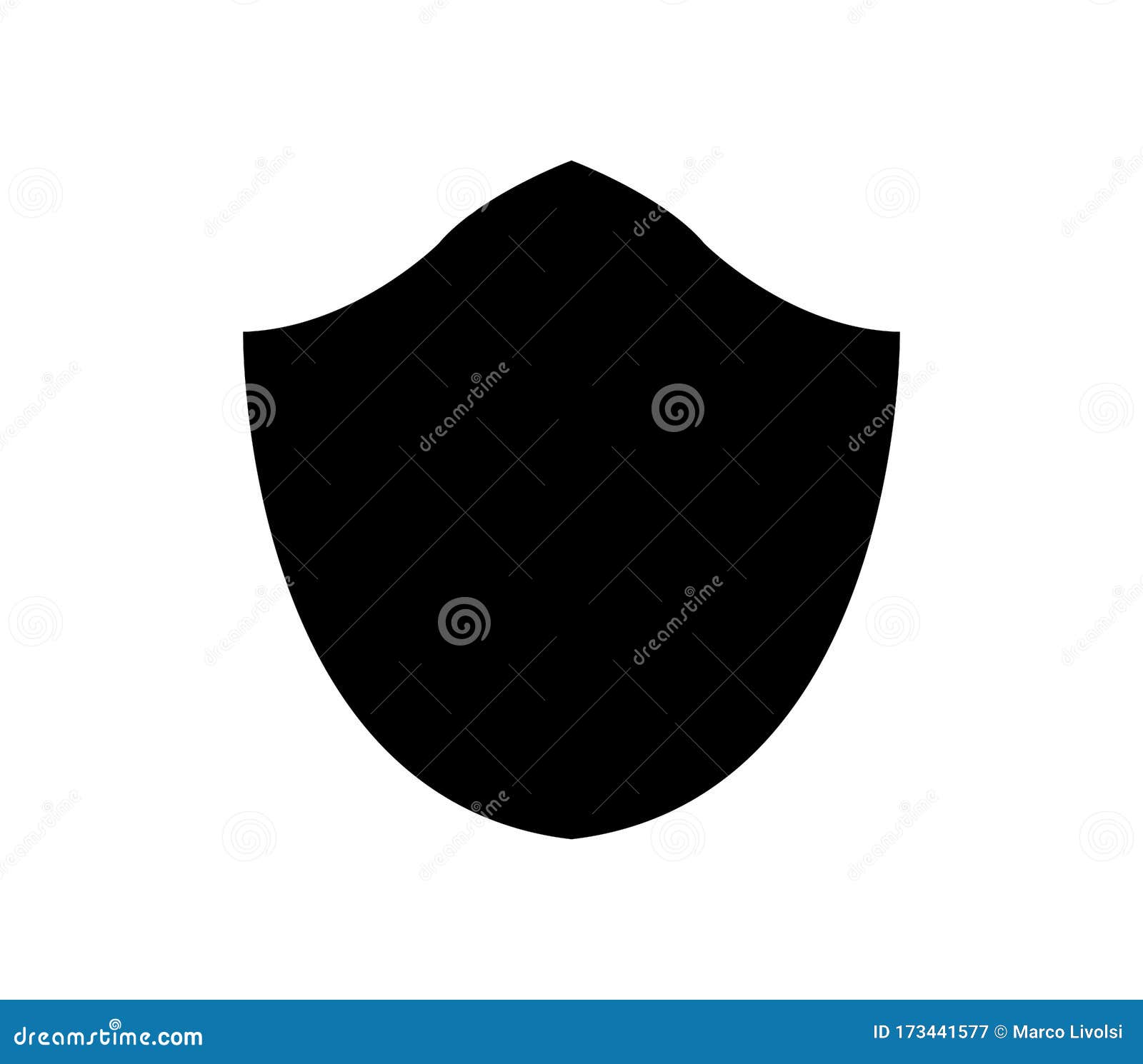 Shield Icon Illustrated in Vector on White Background Stock ...
