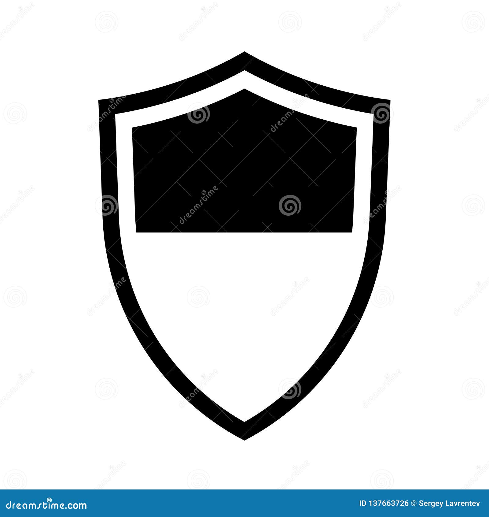 Shield Icon Isolated on White Background Stock Vector - Illustration of ...