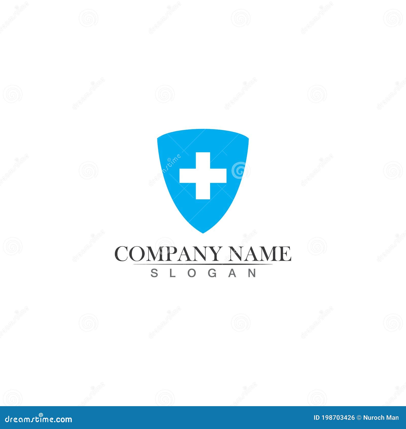 Shield Icon with Medical Pharmacy Isolated on White Background. Stock ...