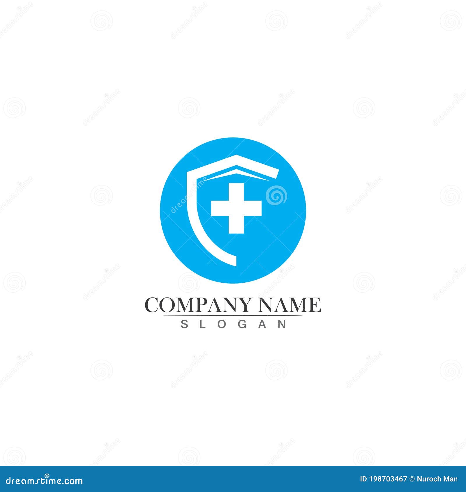 Shield Icon with Medical Pharmacy Isolated on White Background. Stock ...