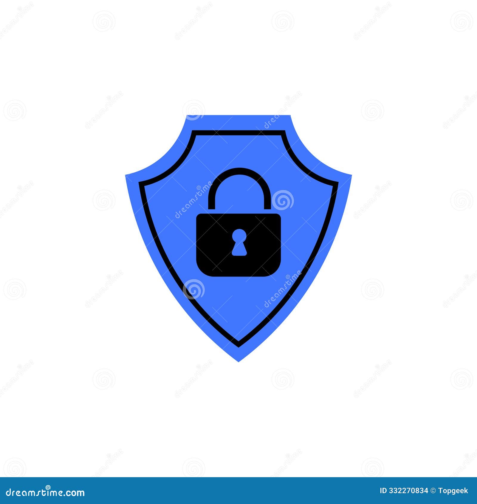 Shield Icon with Padlock Symbol, Representing Protection, Security, and ...