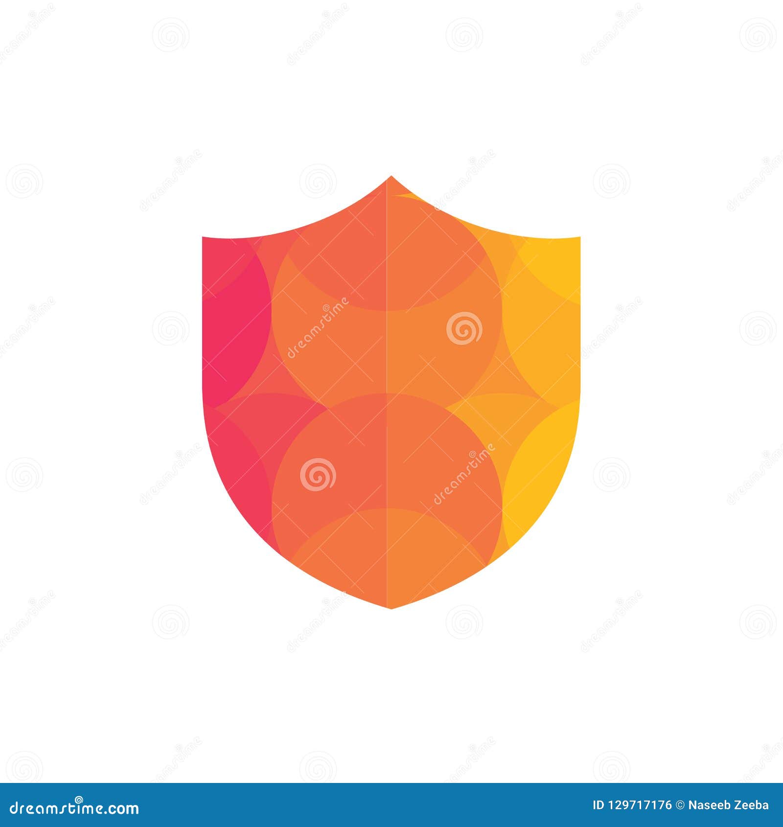 Colorful shield . stock illustration. Illustration of defence - 129717176