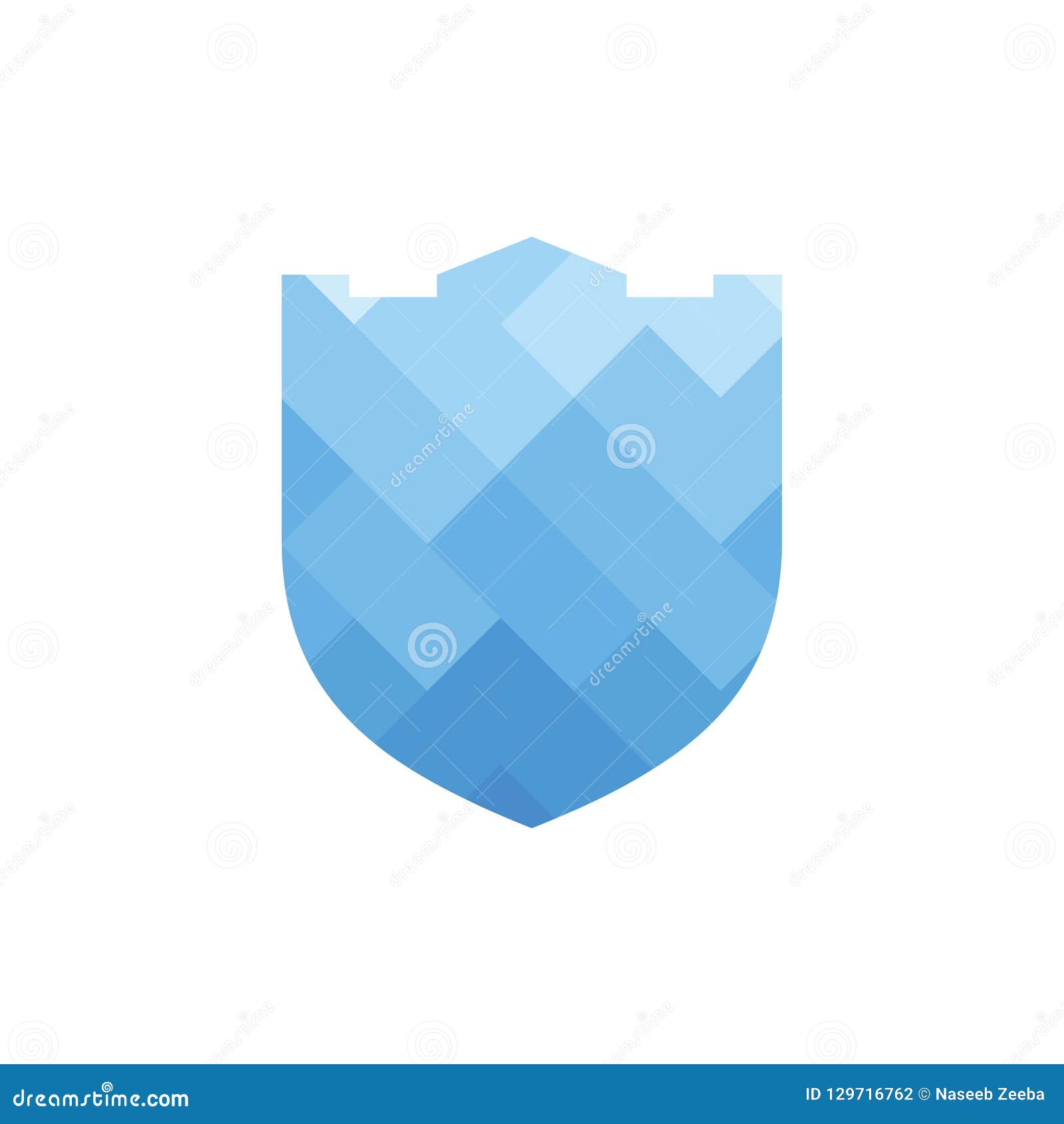 Colorful shield vector. stock vector. Illustration of frame - 129716762