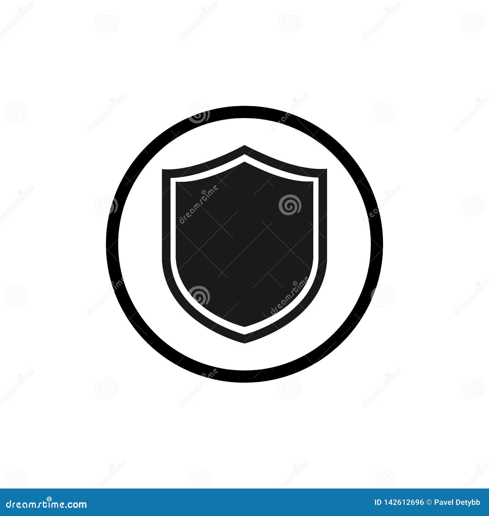 Shield Icon. Protection Sign. Vector Illustration, Flat Design Stock ...