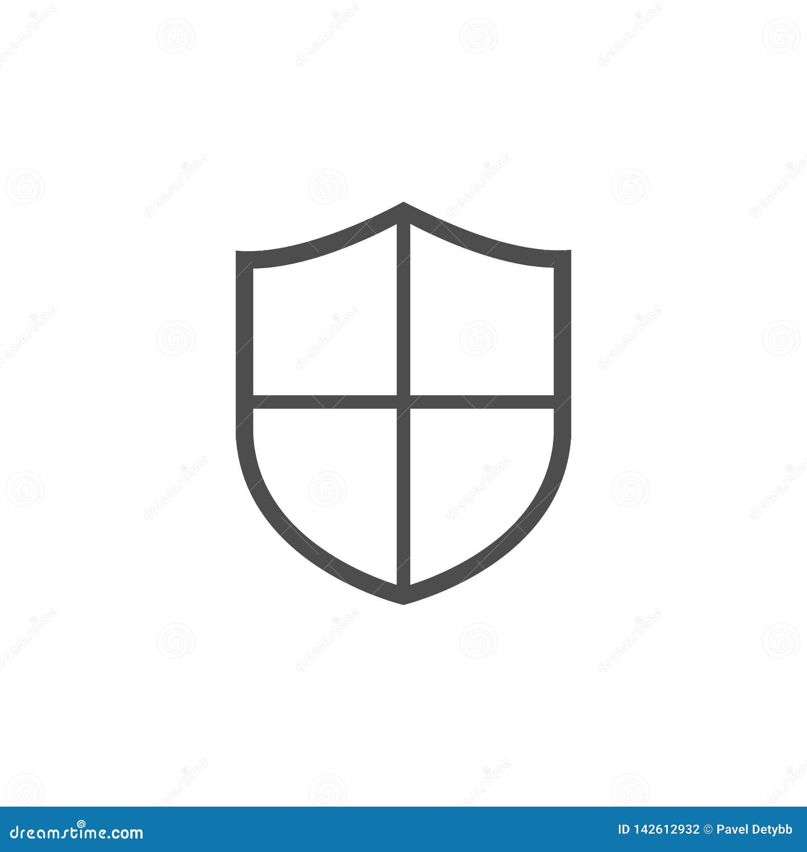 Shield Icon. Protection Sign. Vector Illustration, Flat Design Stock ...
