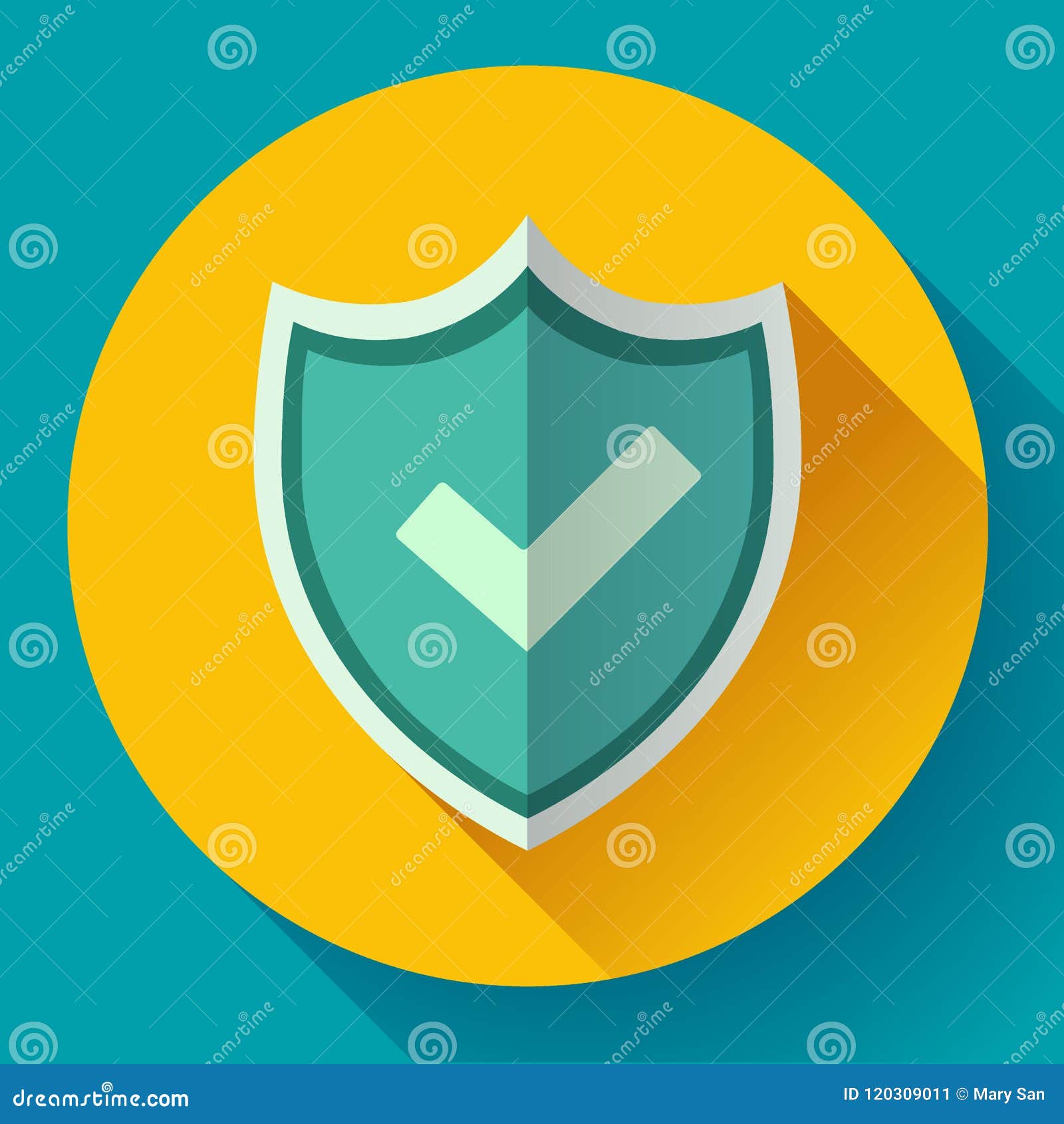 Shield Icon - Protection Symbol. Flat Design Style. Stock Vector ...